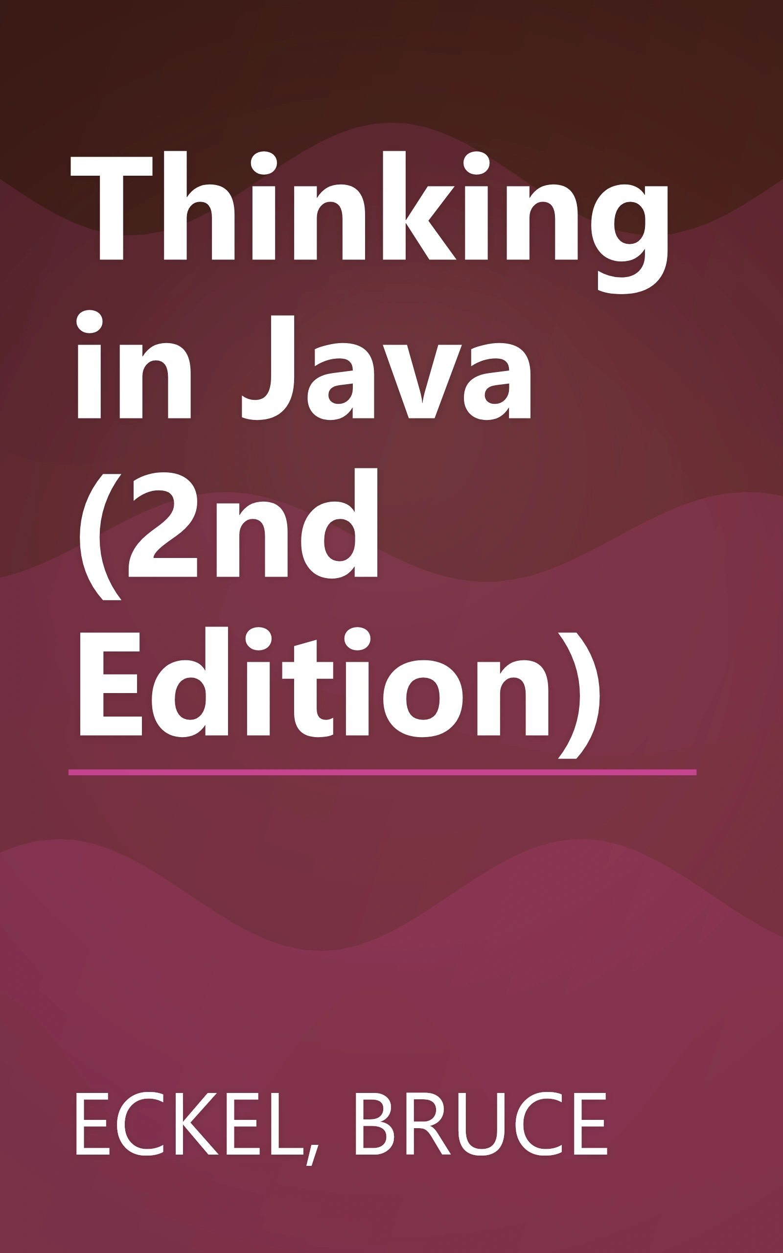 Thinking in Java (2nd Edition) book cover