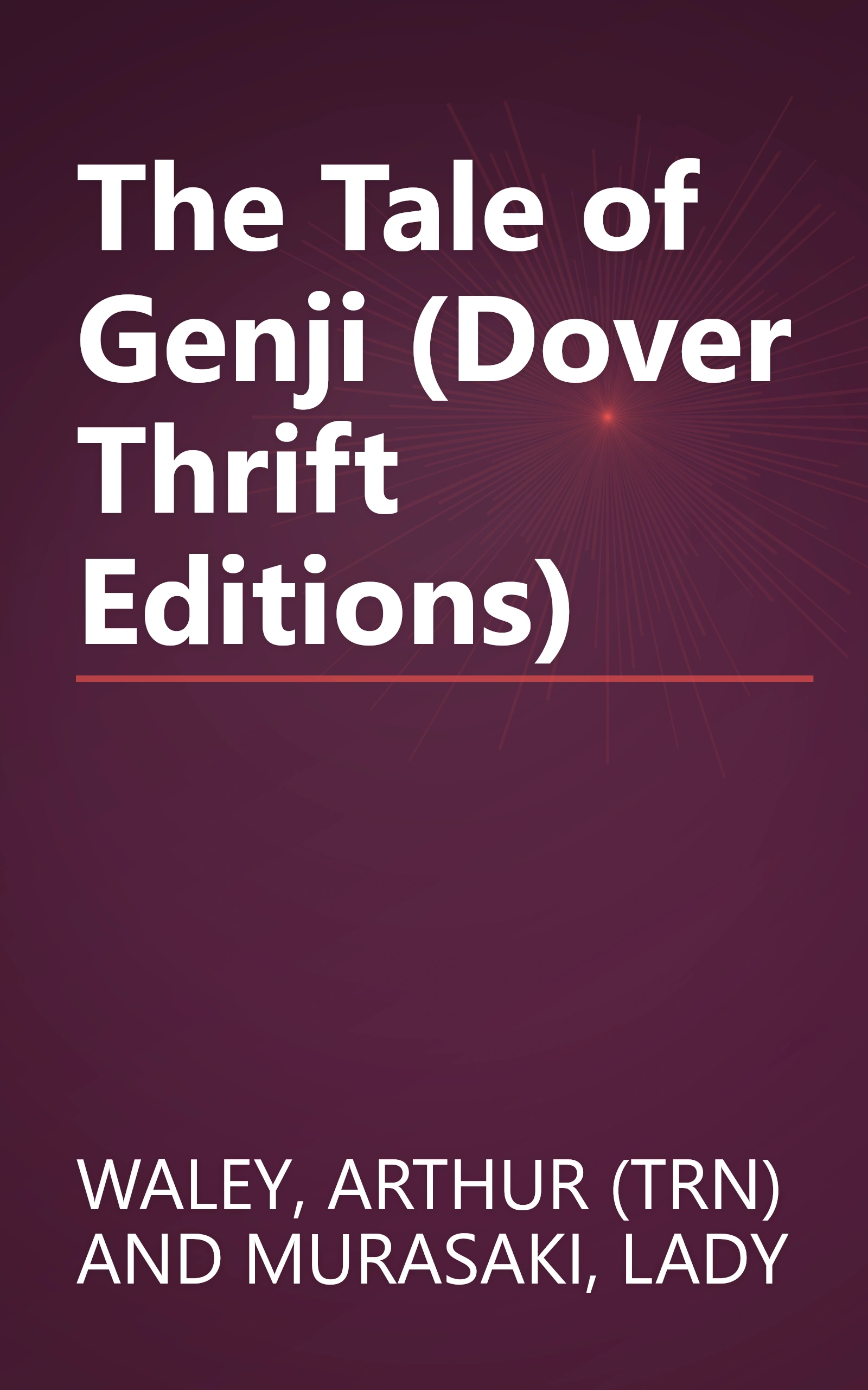 The Tale of Genji (Dover Thrift Editions) book cover