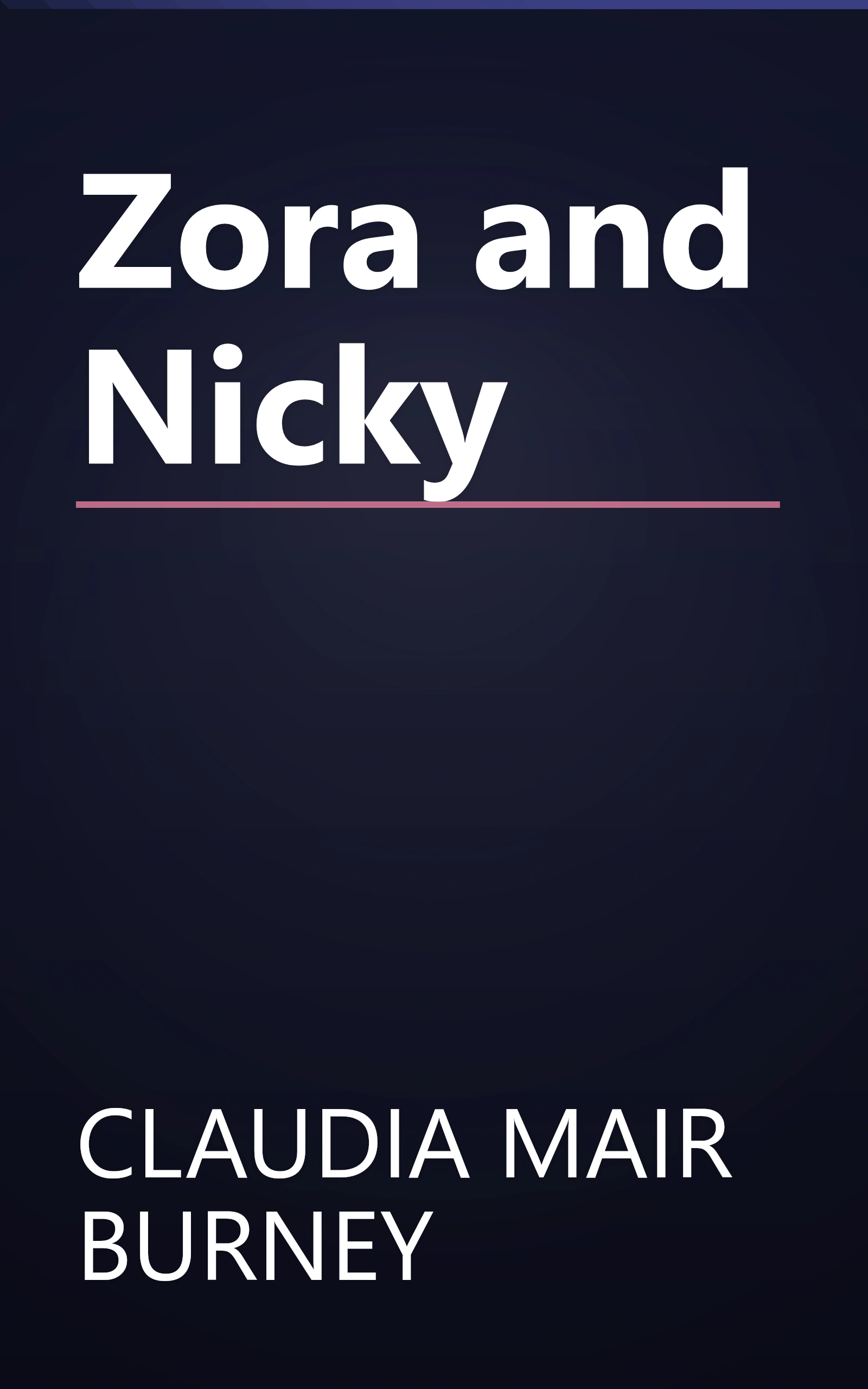 Zora and Nicky book cover