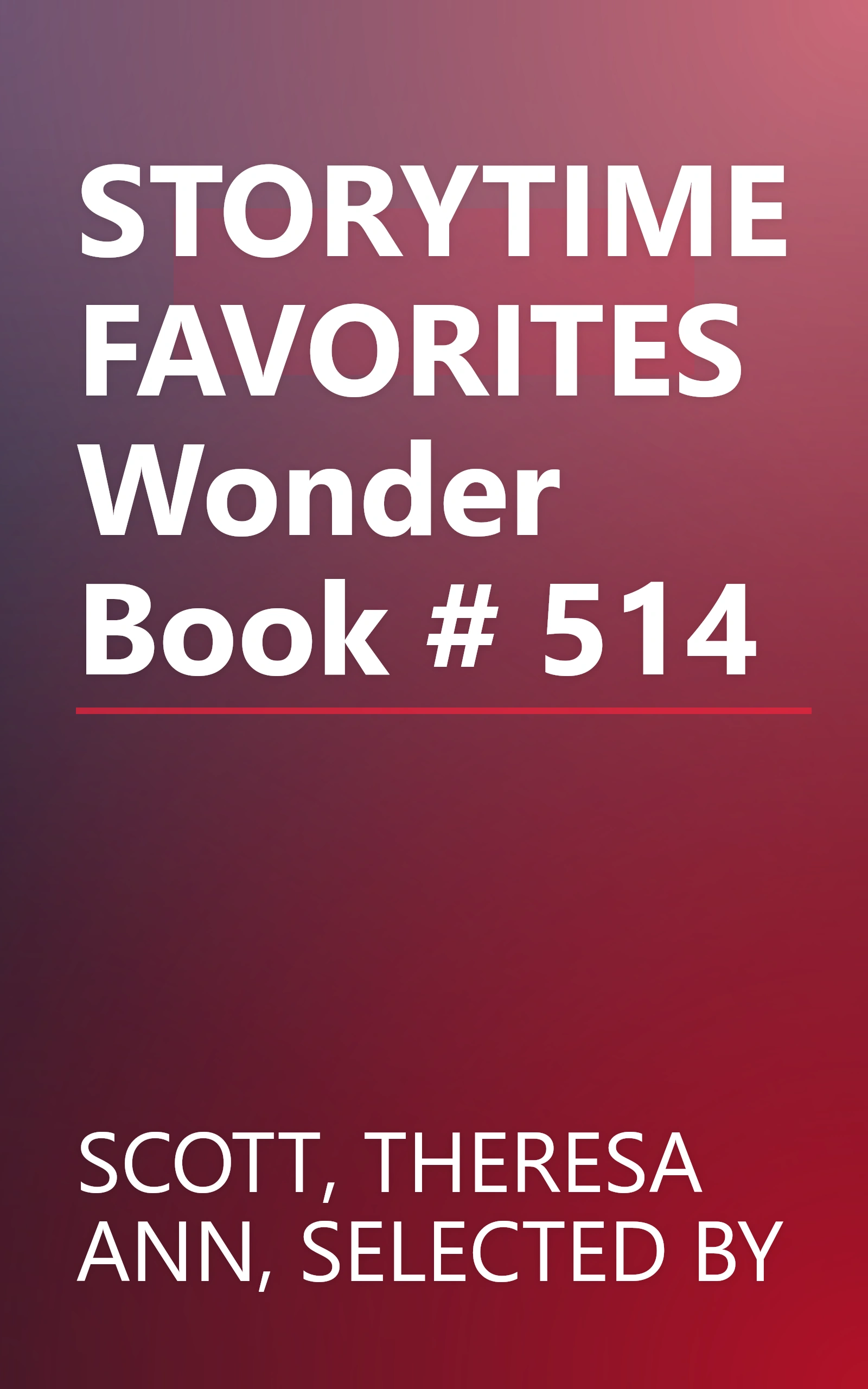 STORYTIME FAVORITES Wonder Book # 514 book cover