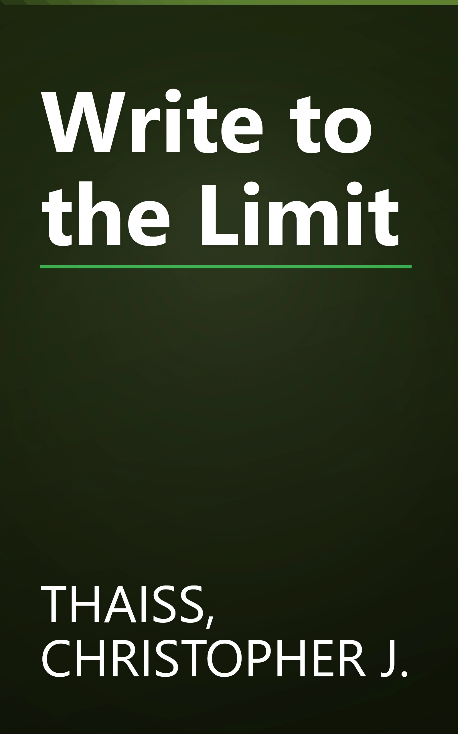 Write to the Limit book cover