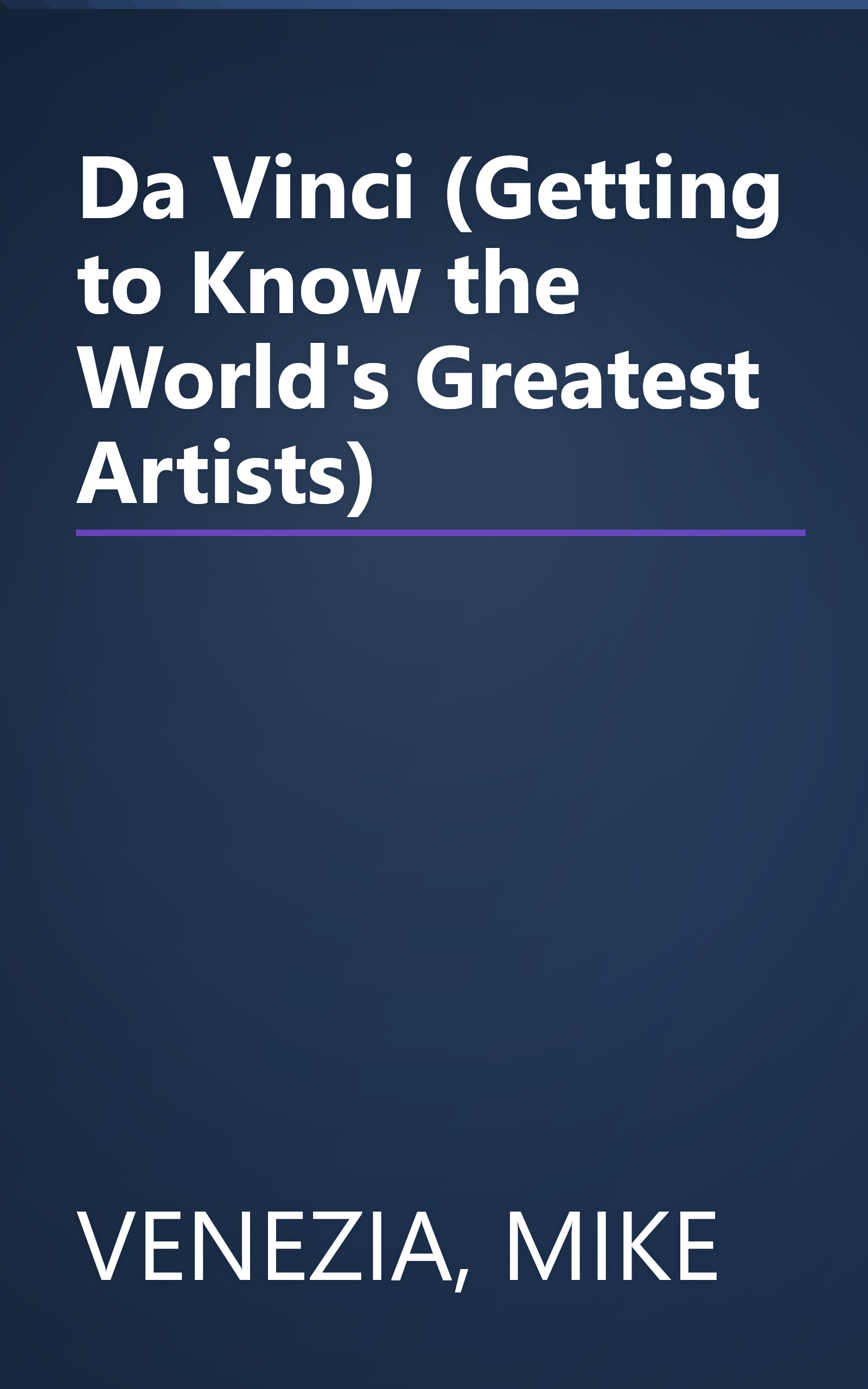 Da Vinci (Getting to Know the World's Greatest Artists) book cover