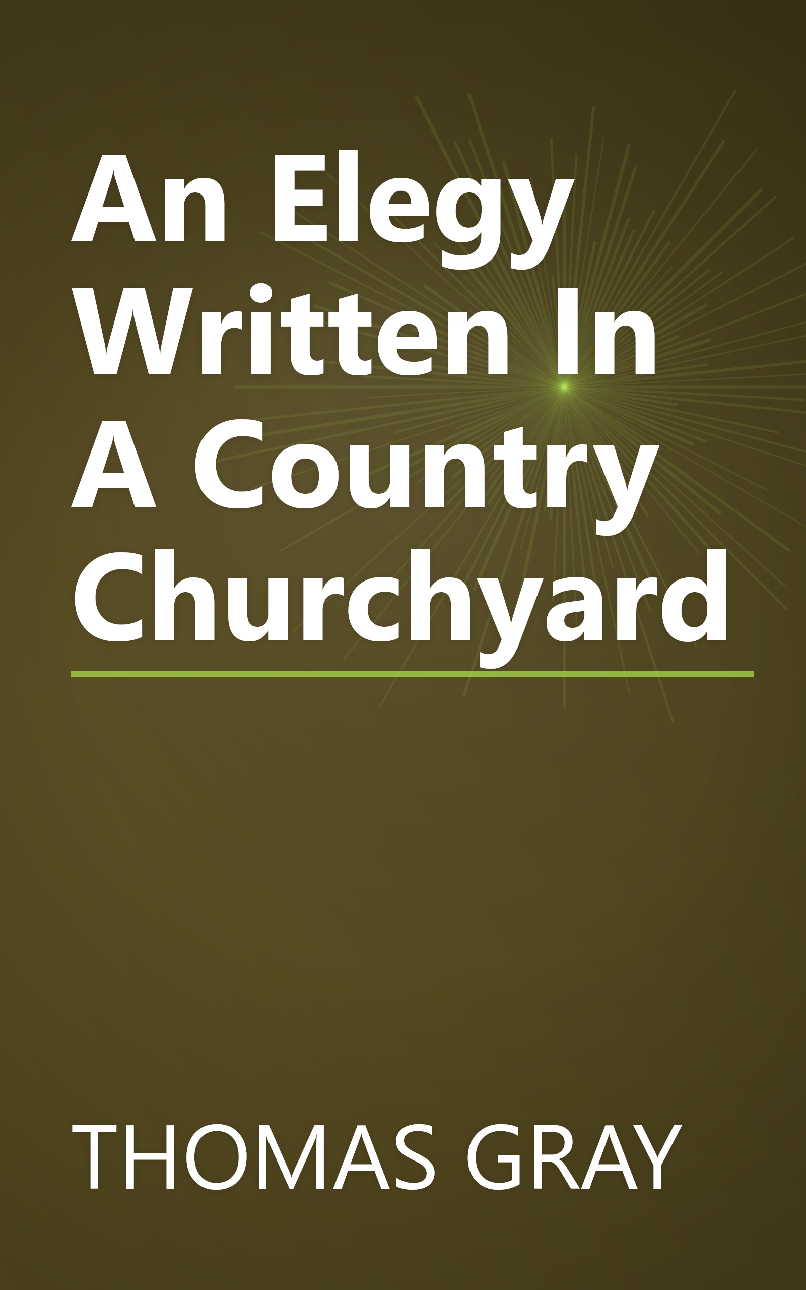 An Elegy Written In A Country Churchyard book cover