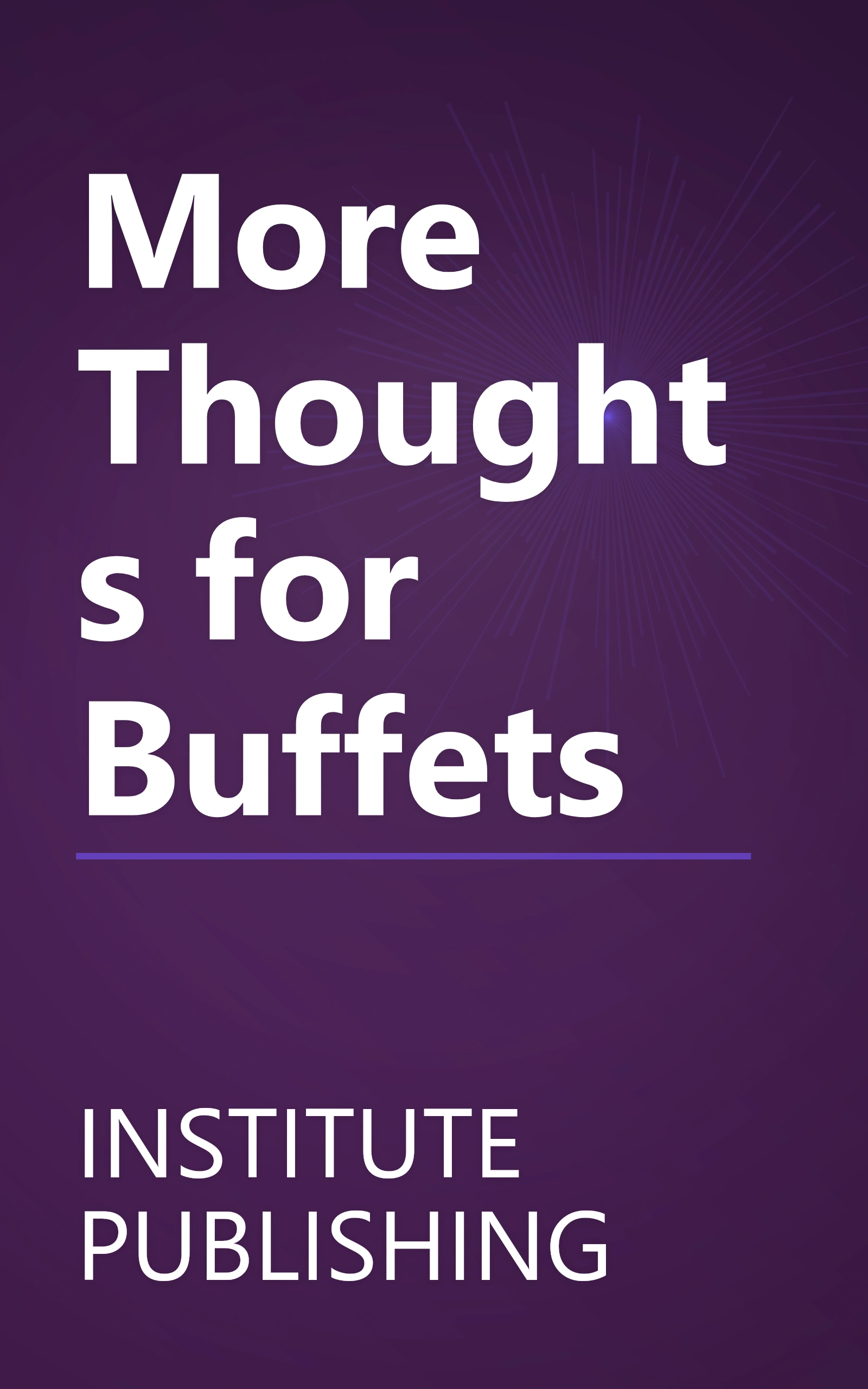 More Thoughts for Buffets book cover