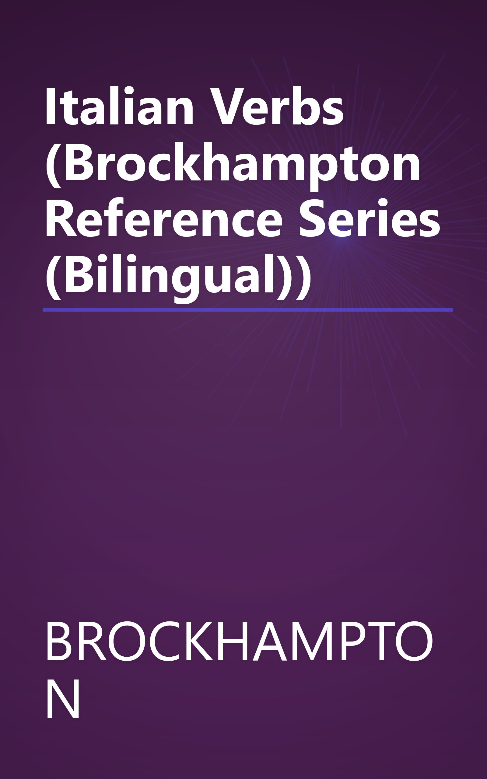 Italian Verbs (Brockhampton Reference Series (Bilingual)) book cover
