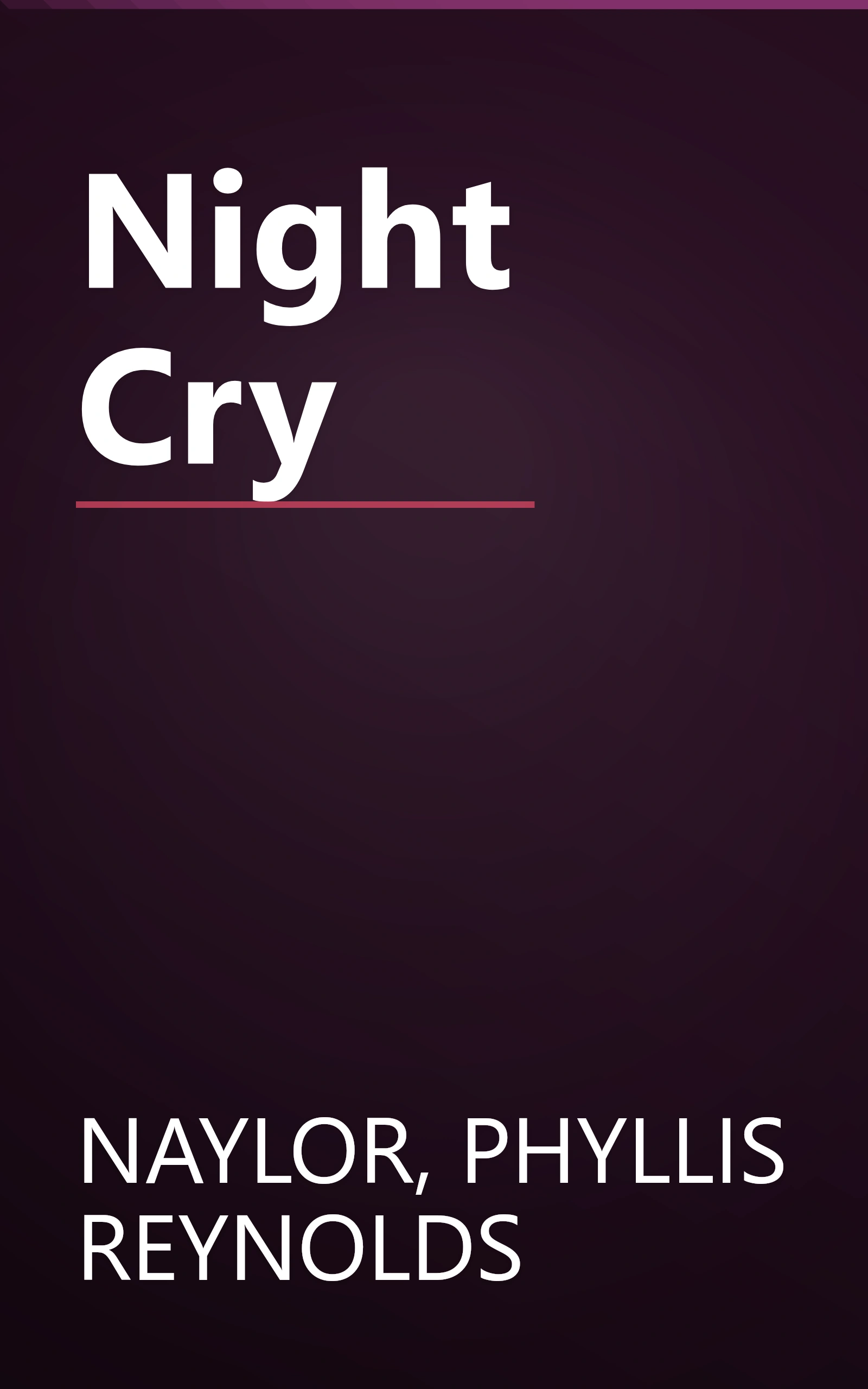 Night Cry book cover