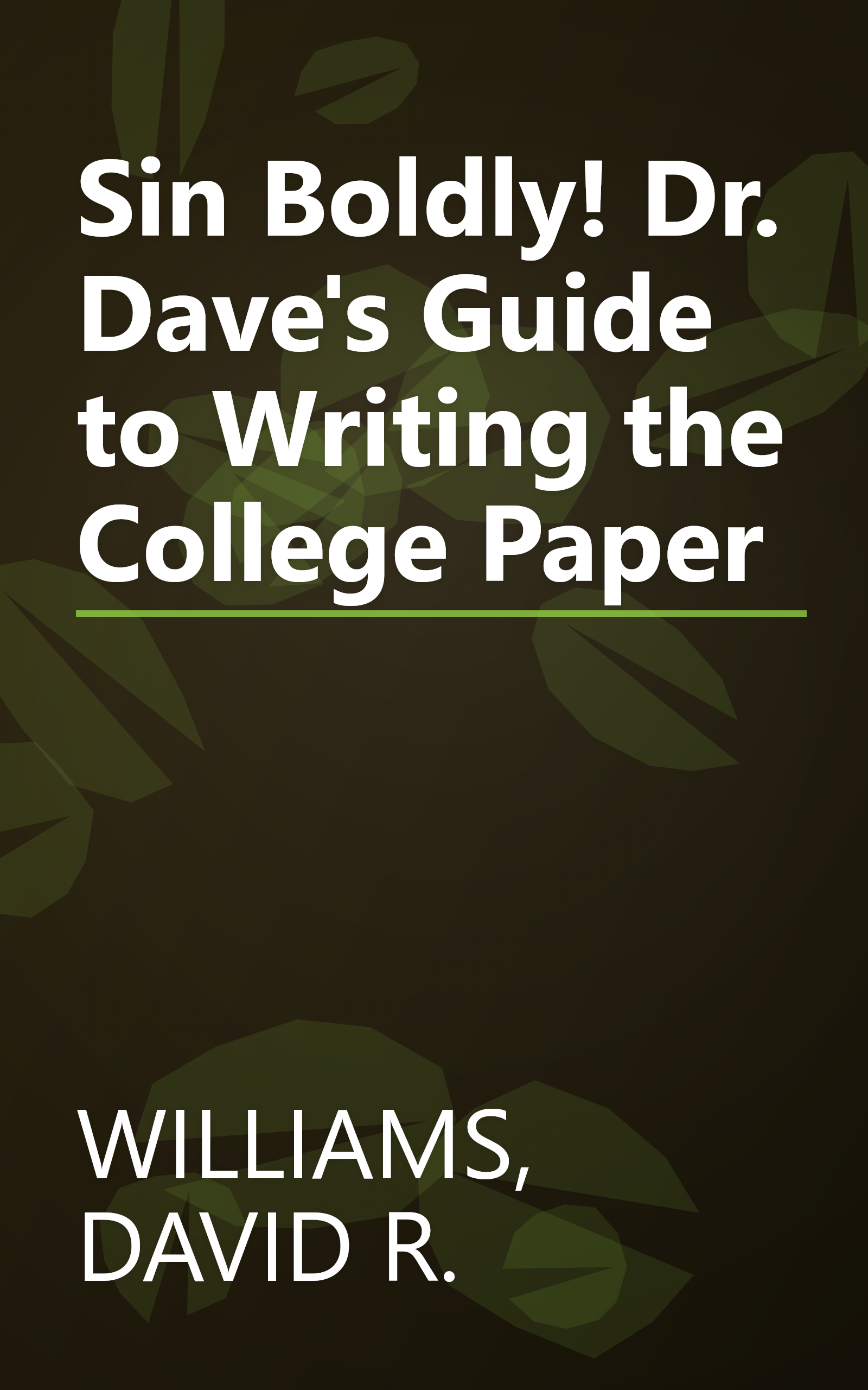 Sin Boldly! Dr. Dave's Guide to Writing the College Paper book cover