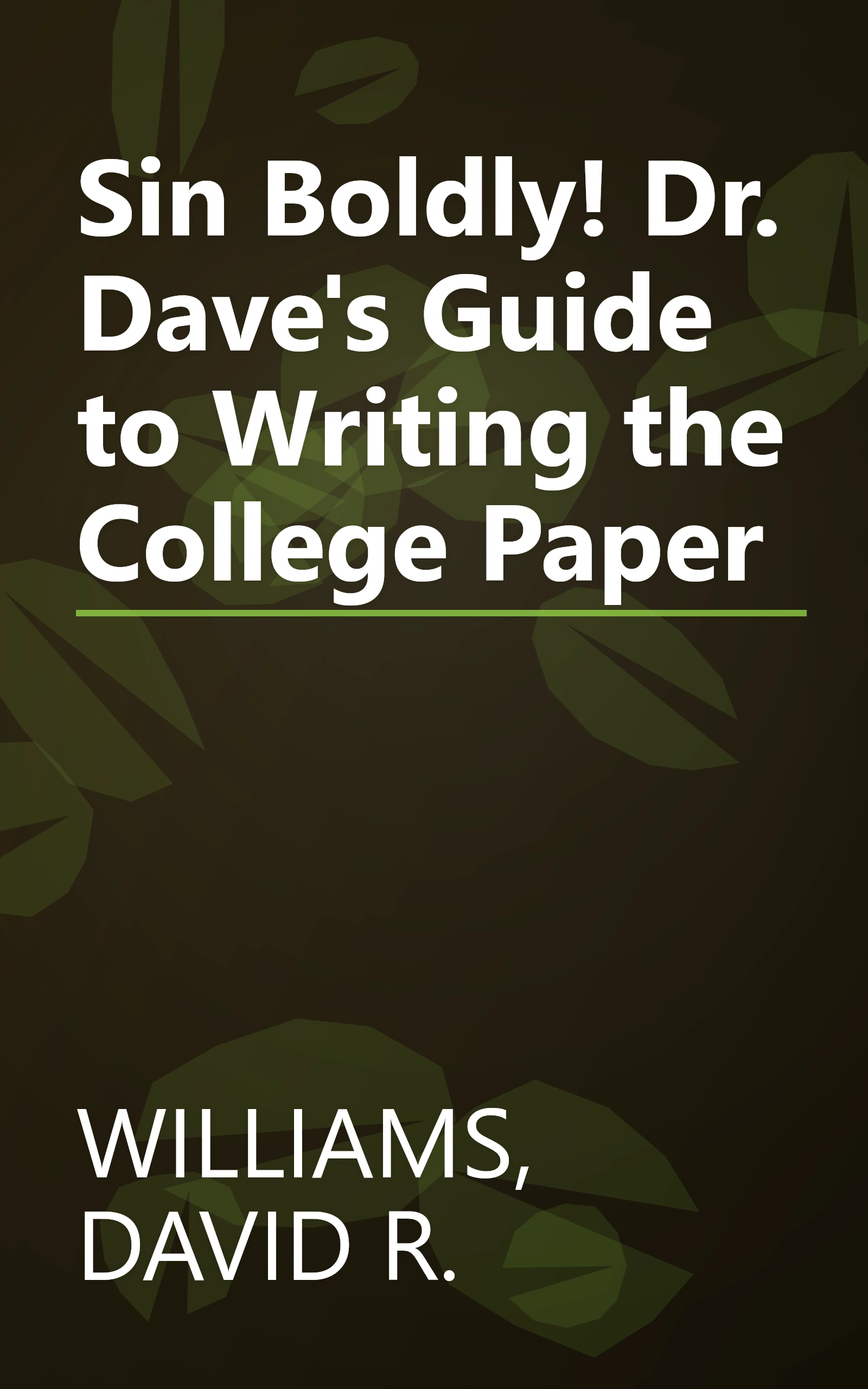 Sin Boldly! Dr. Dave's Guide to Writing the College Paper book cover