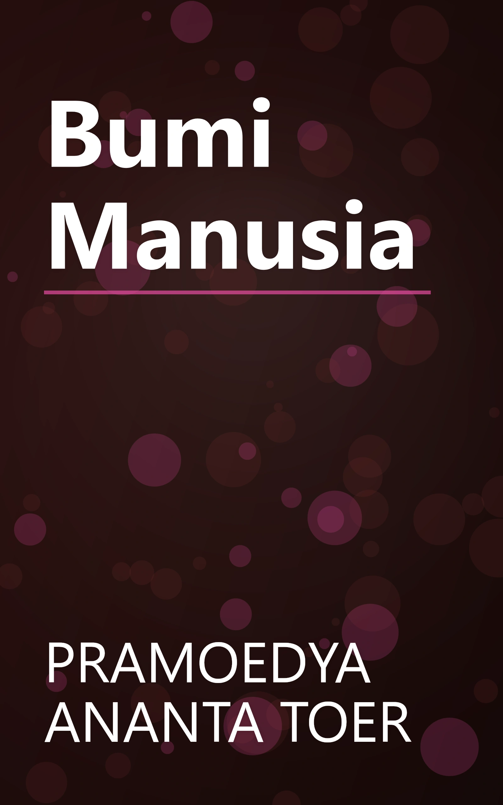 Bumi Manusia book cover