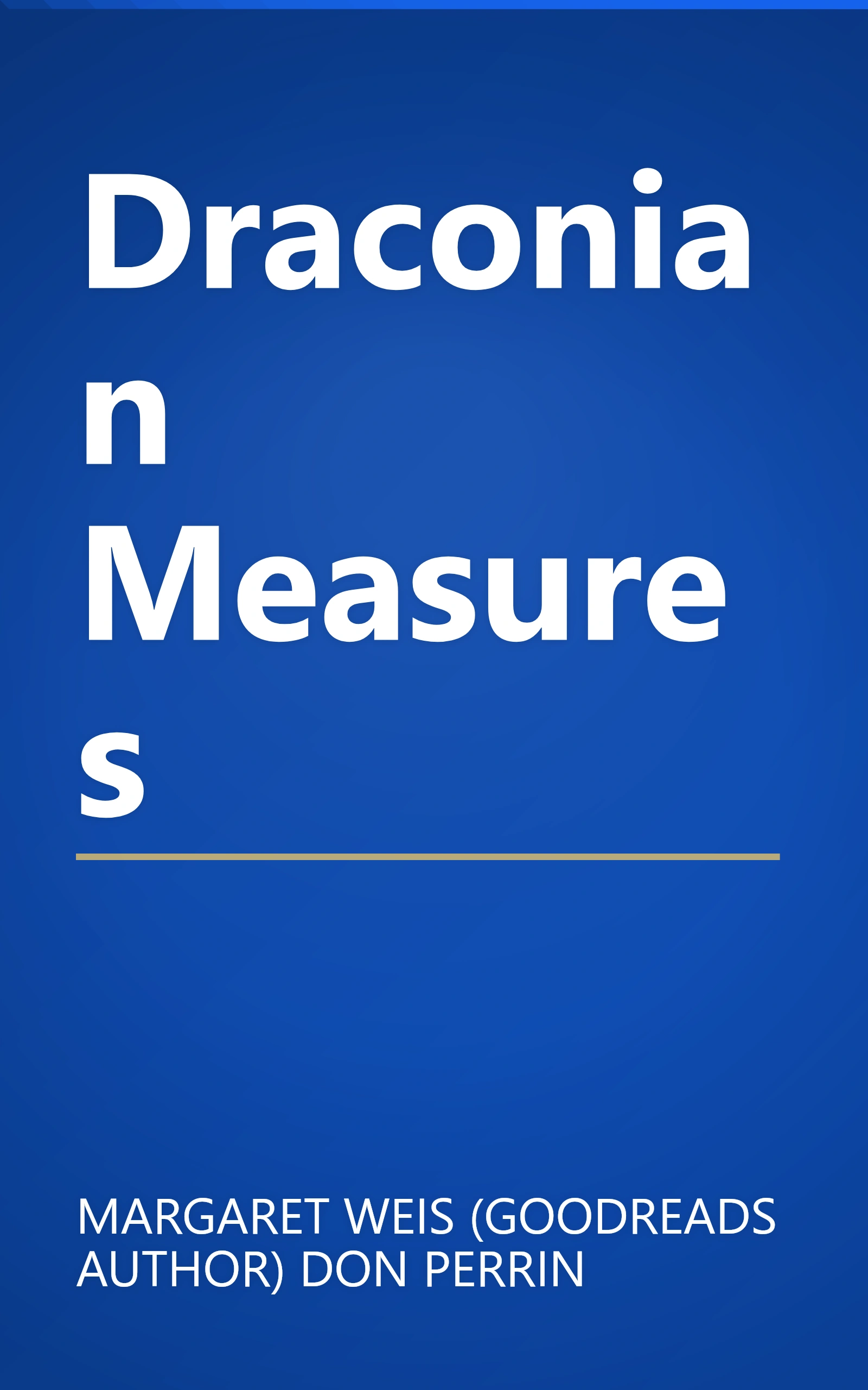 Draconian Measures book cover