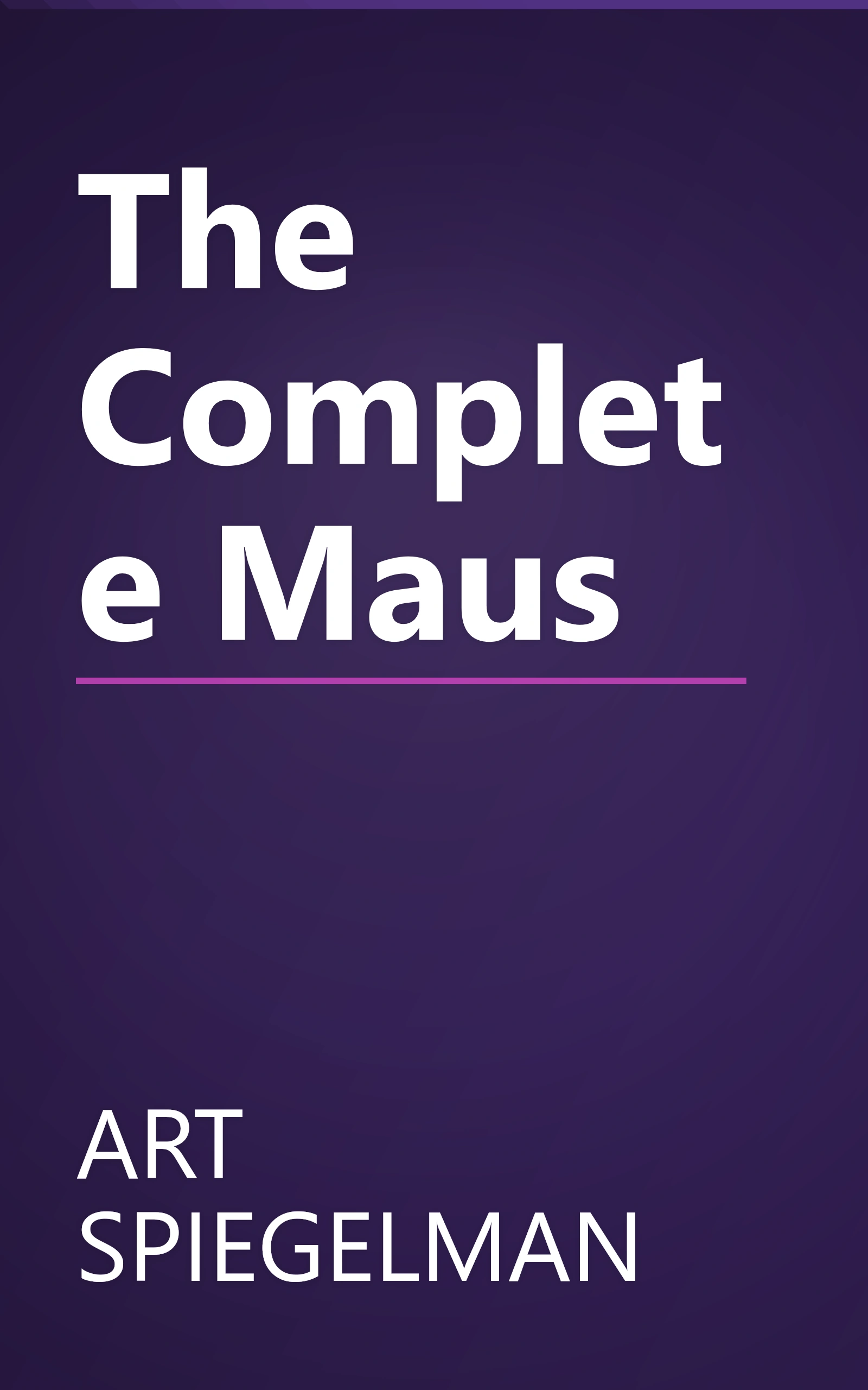 The Complete Maus book cover