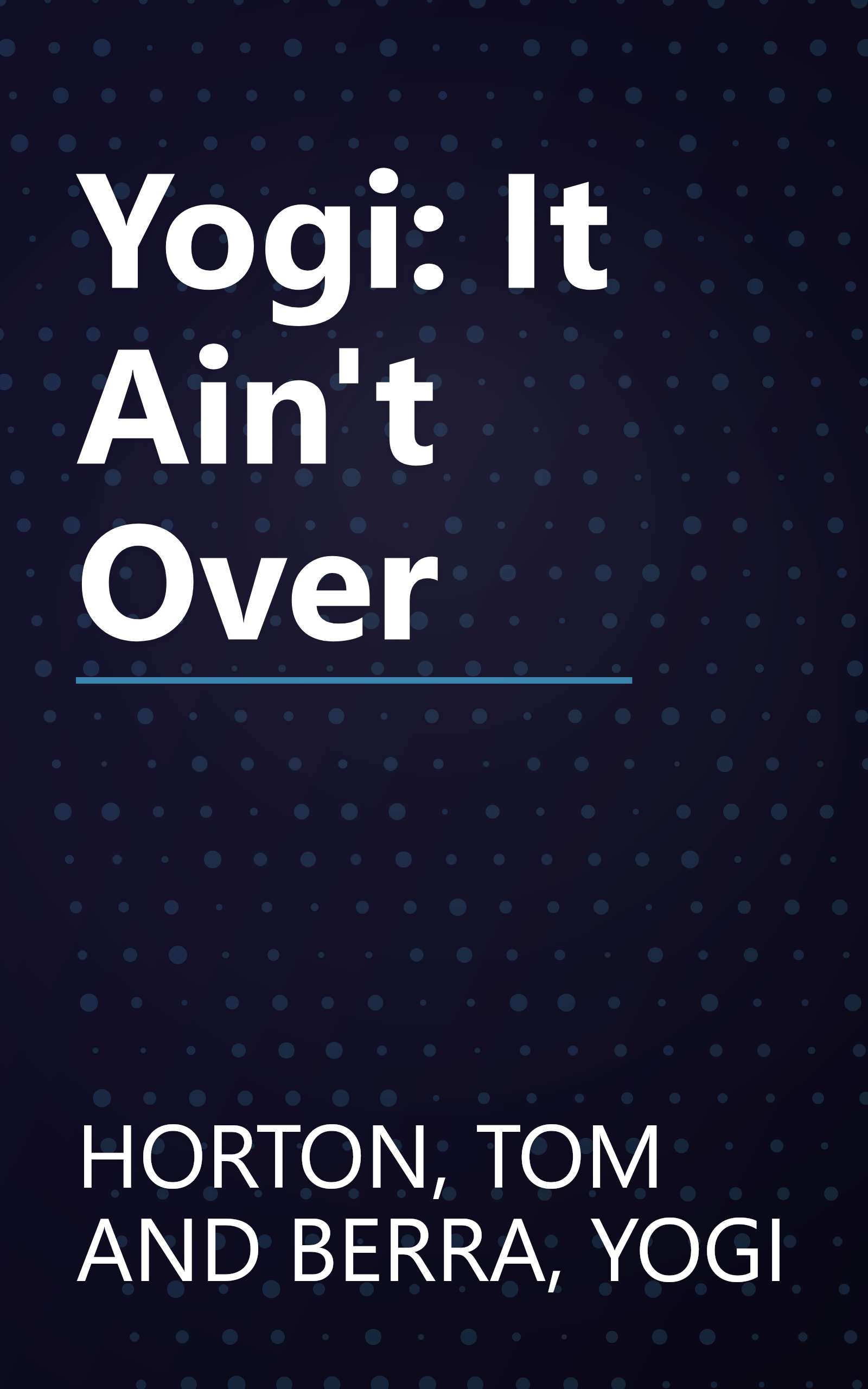 Yogi: It Ain't Over book cover