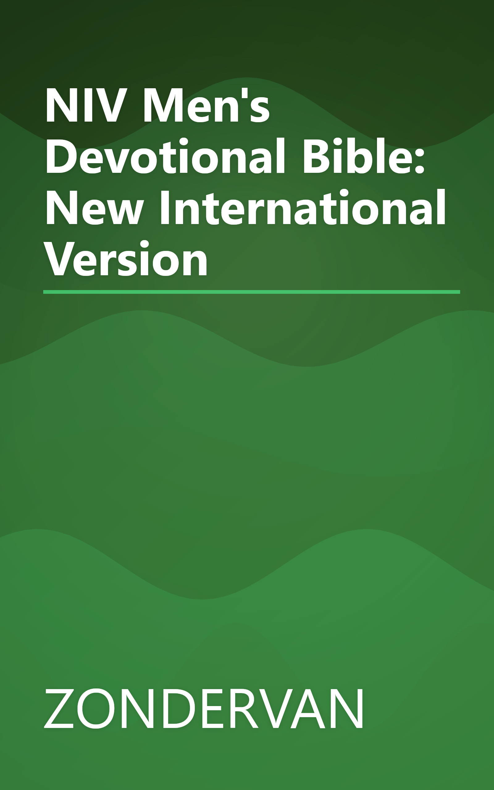 NIV Men's Devotional Bible: New International Version book cover