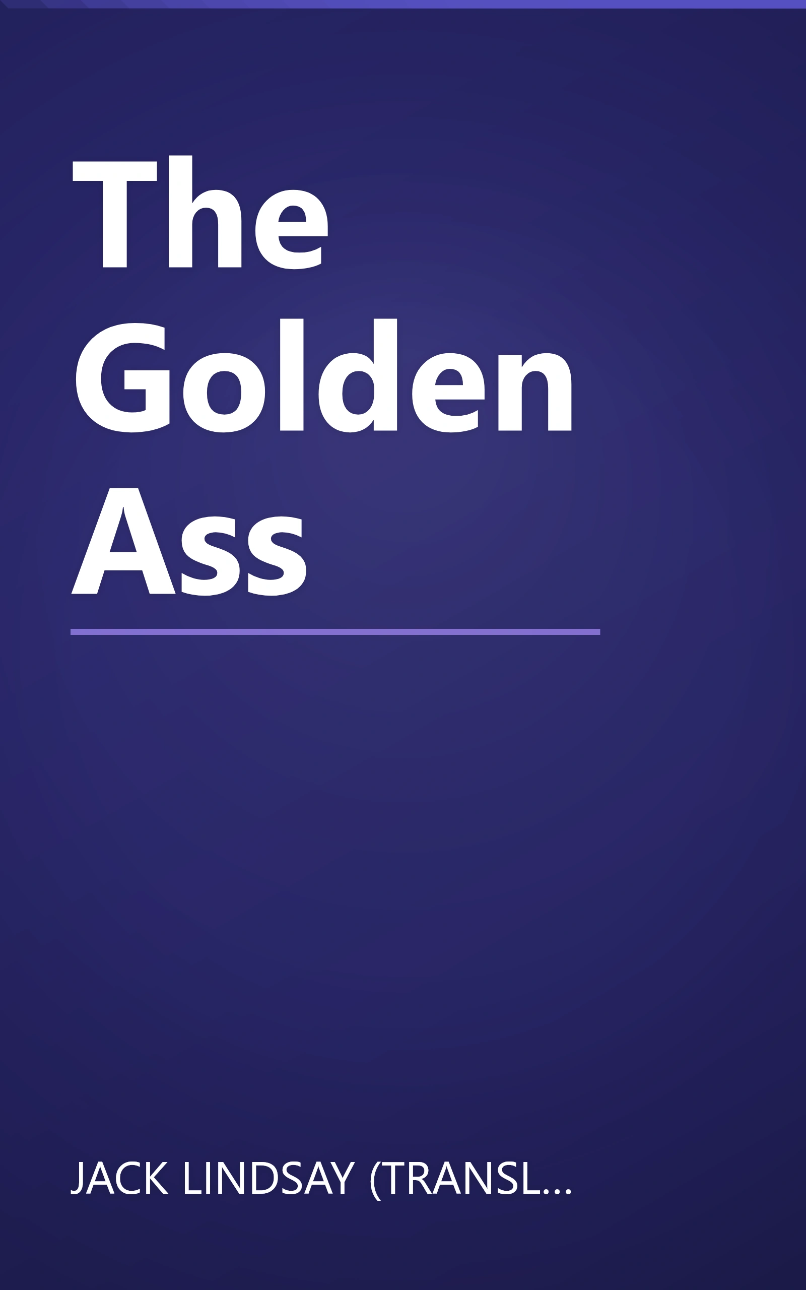The Golden Ass book cover