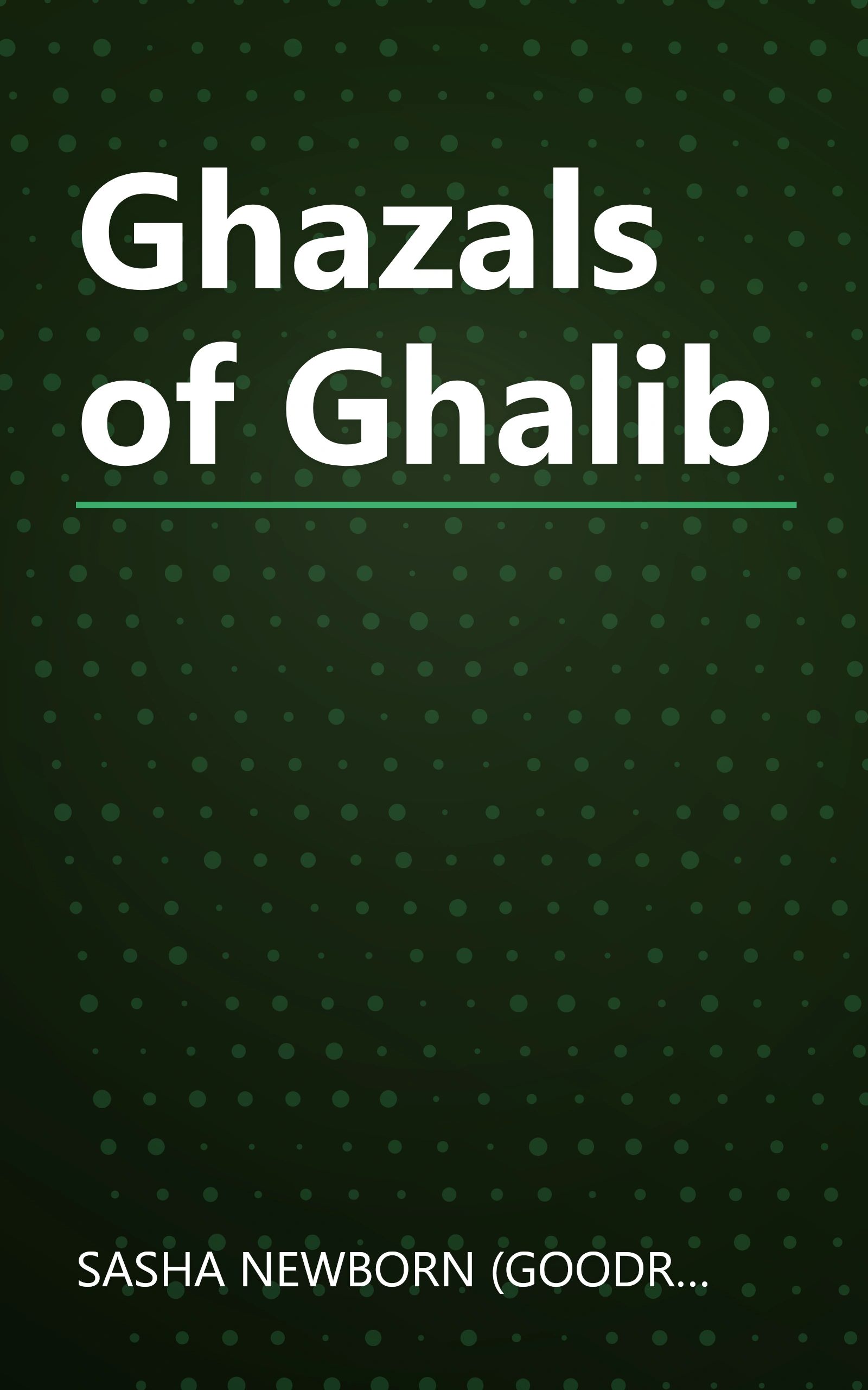 Ghazals of Ghalib book cover