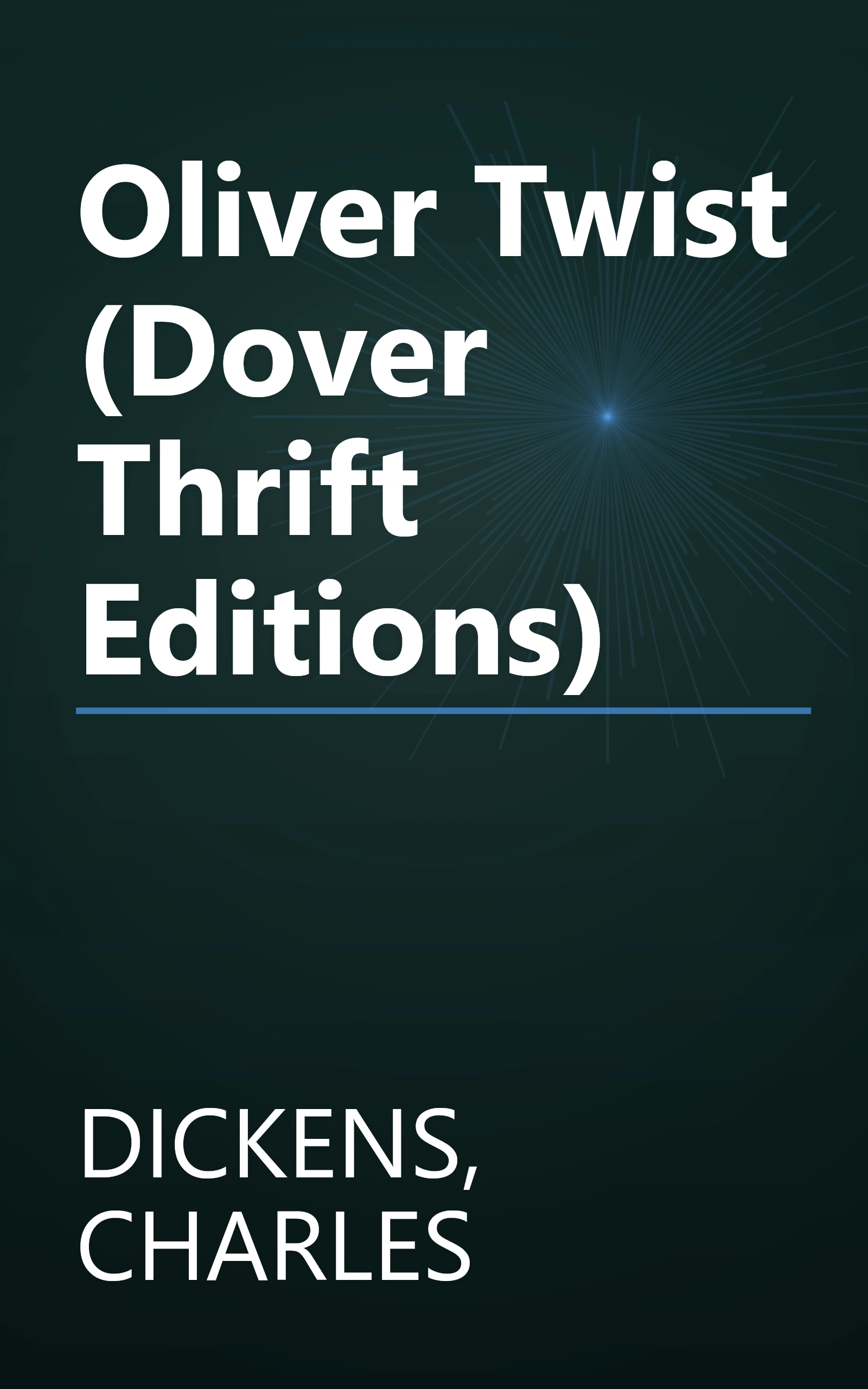 Oliver Twist (Dover Thrift Editions) book cover