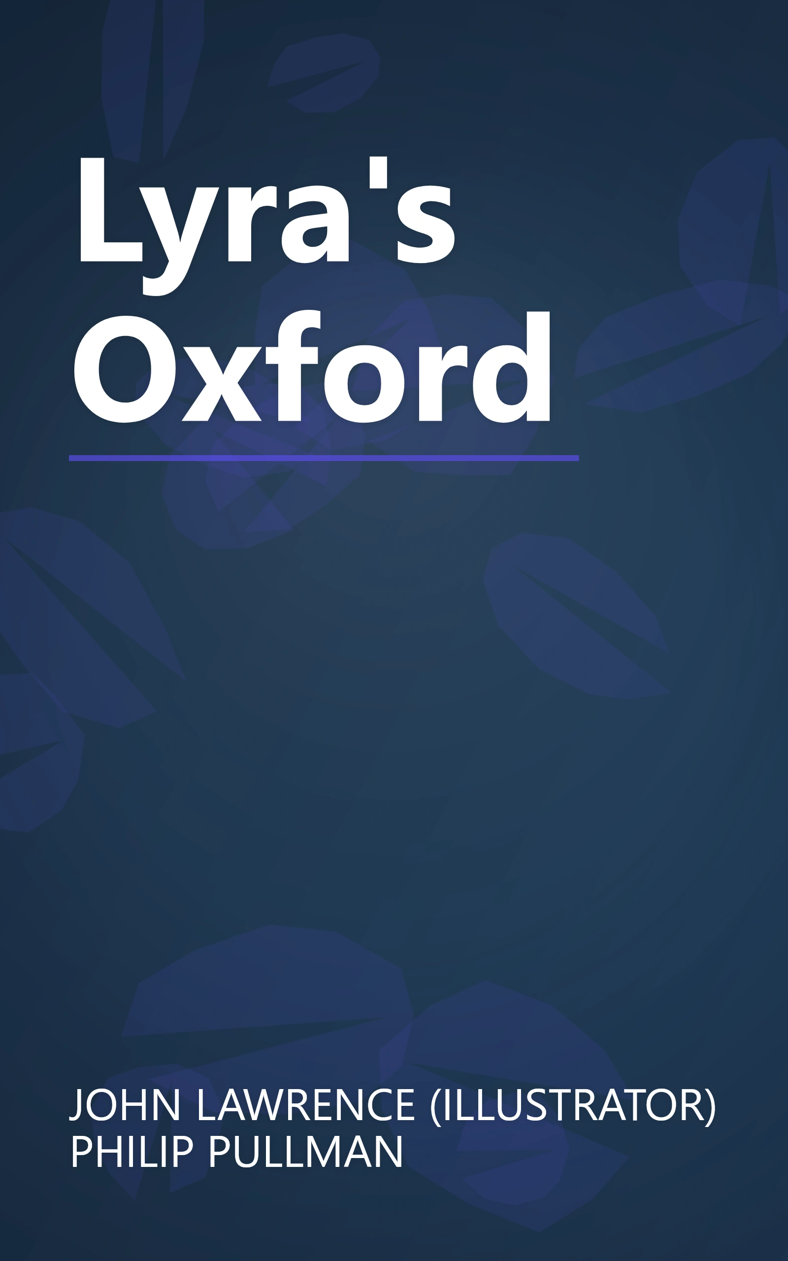 Lyra's Oxford book cover