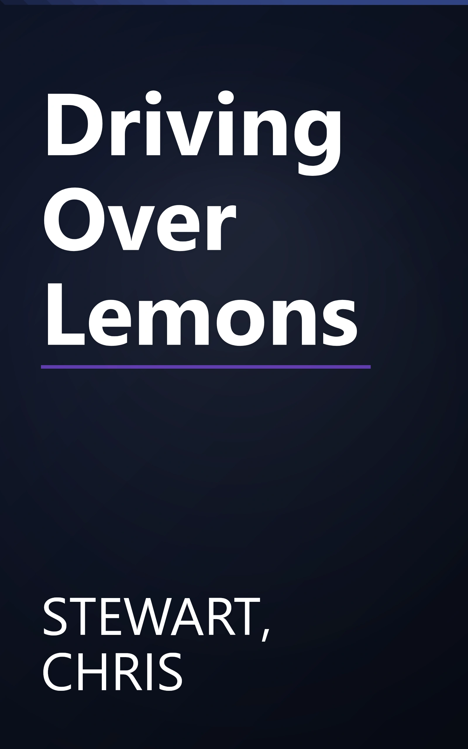 Driving Over Lemons book cover