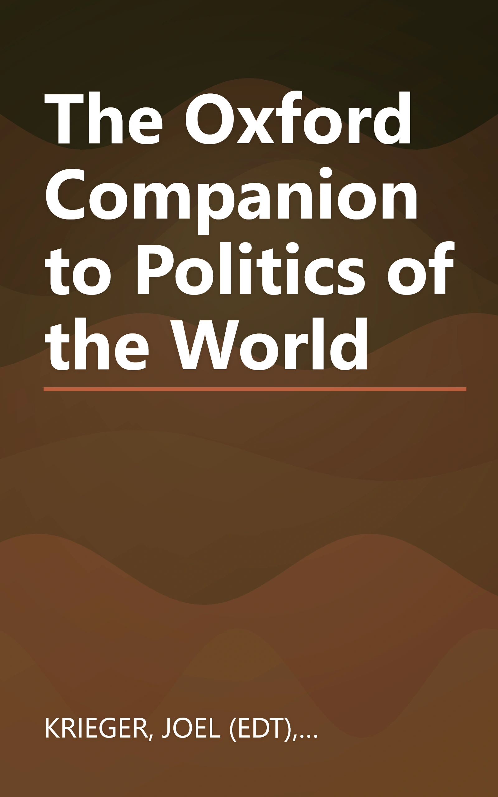 The Oxford Companion to Politics of the World book cover
