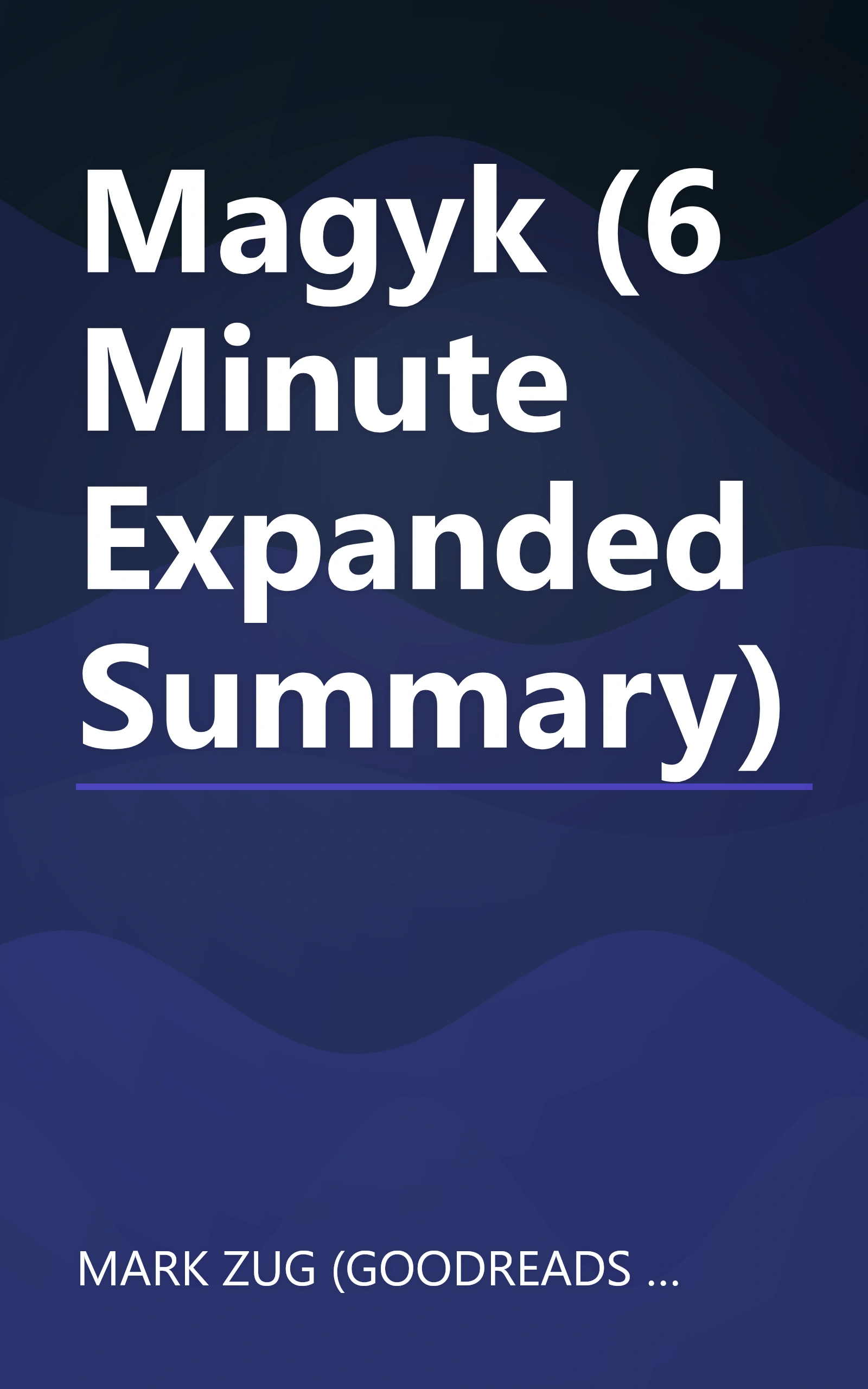 Magyk (6 Minute   Expanded Summary) book cover