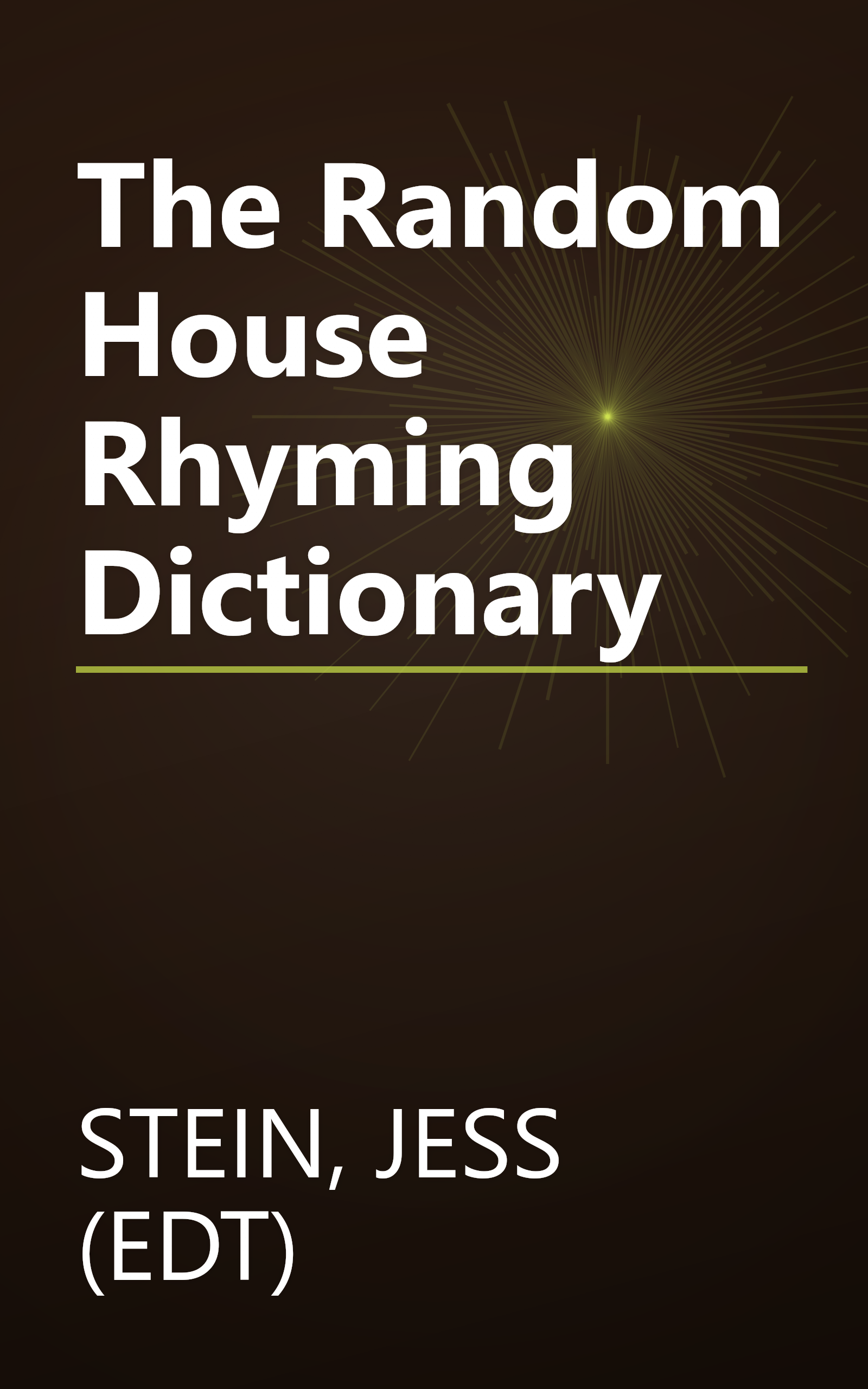 The Random House Rhyming Dictionary book cover