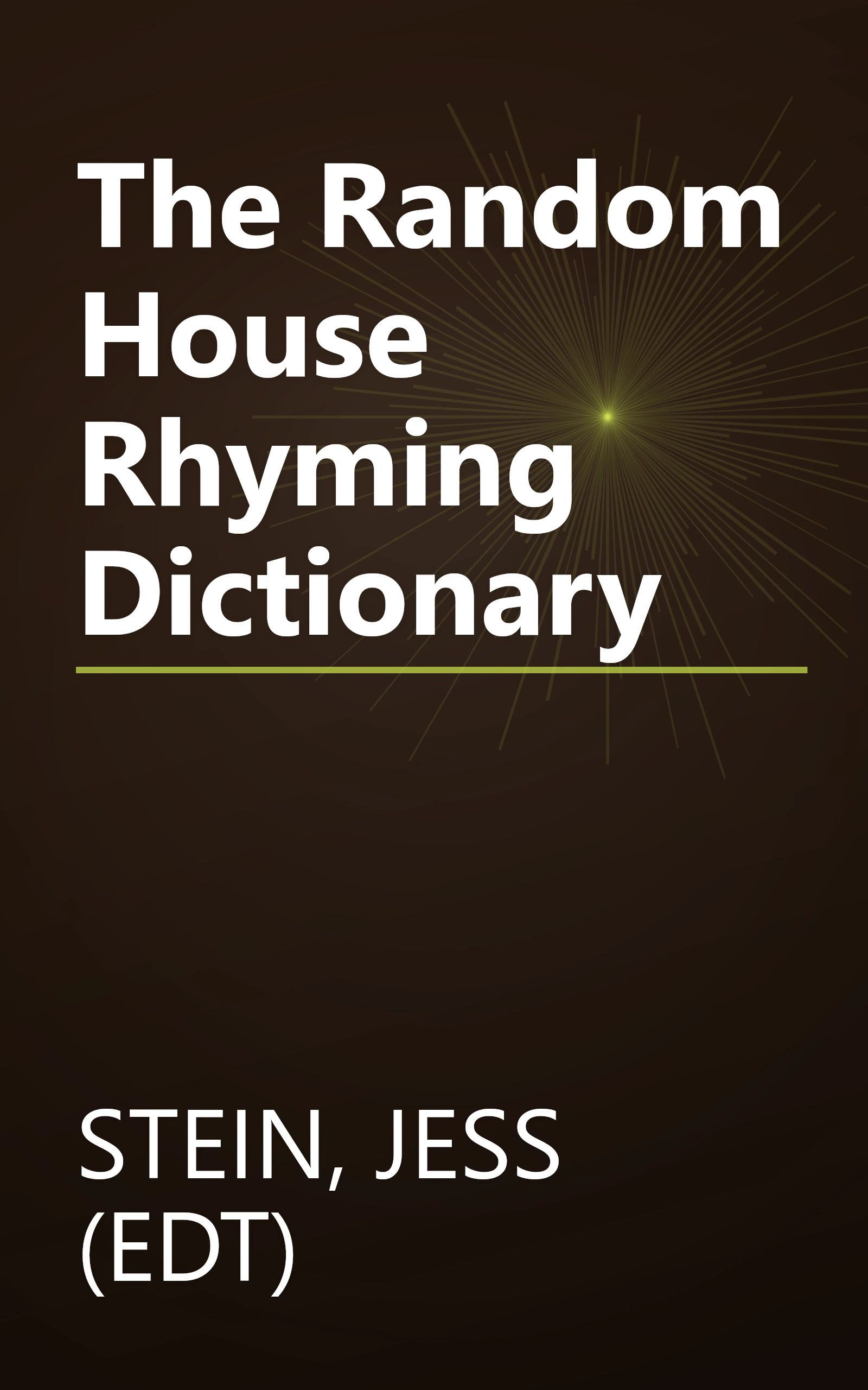 The Random House Rhyming Dictionary book cover
