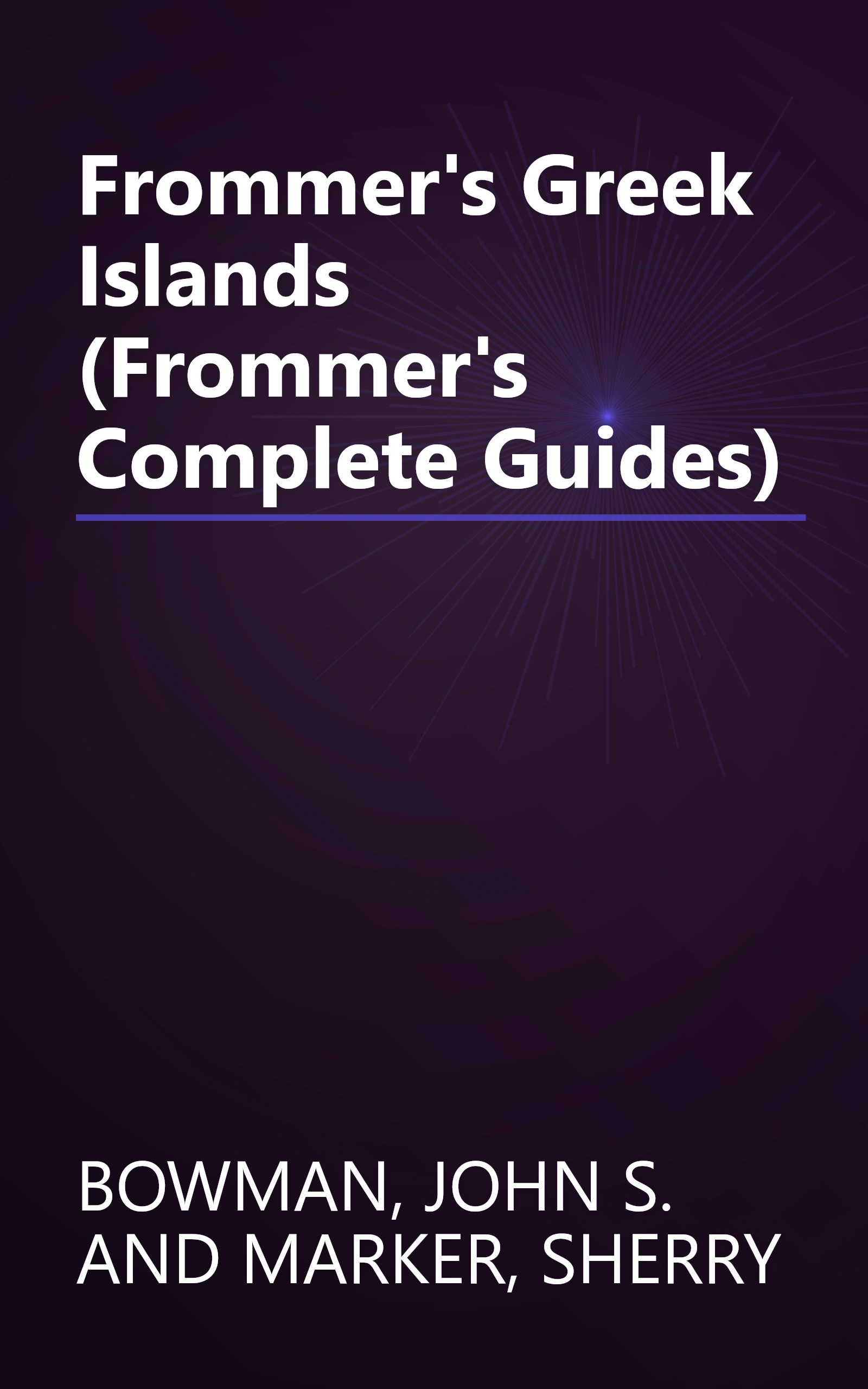 Frommer's Greek Islands (Frommer's Complete Guides) book cover