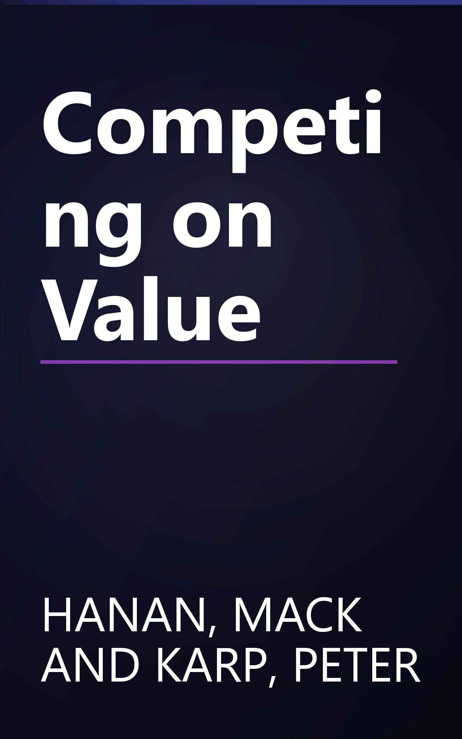 Competing on Value book cover