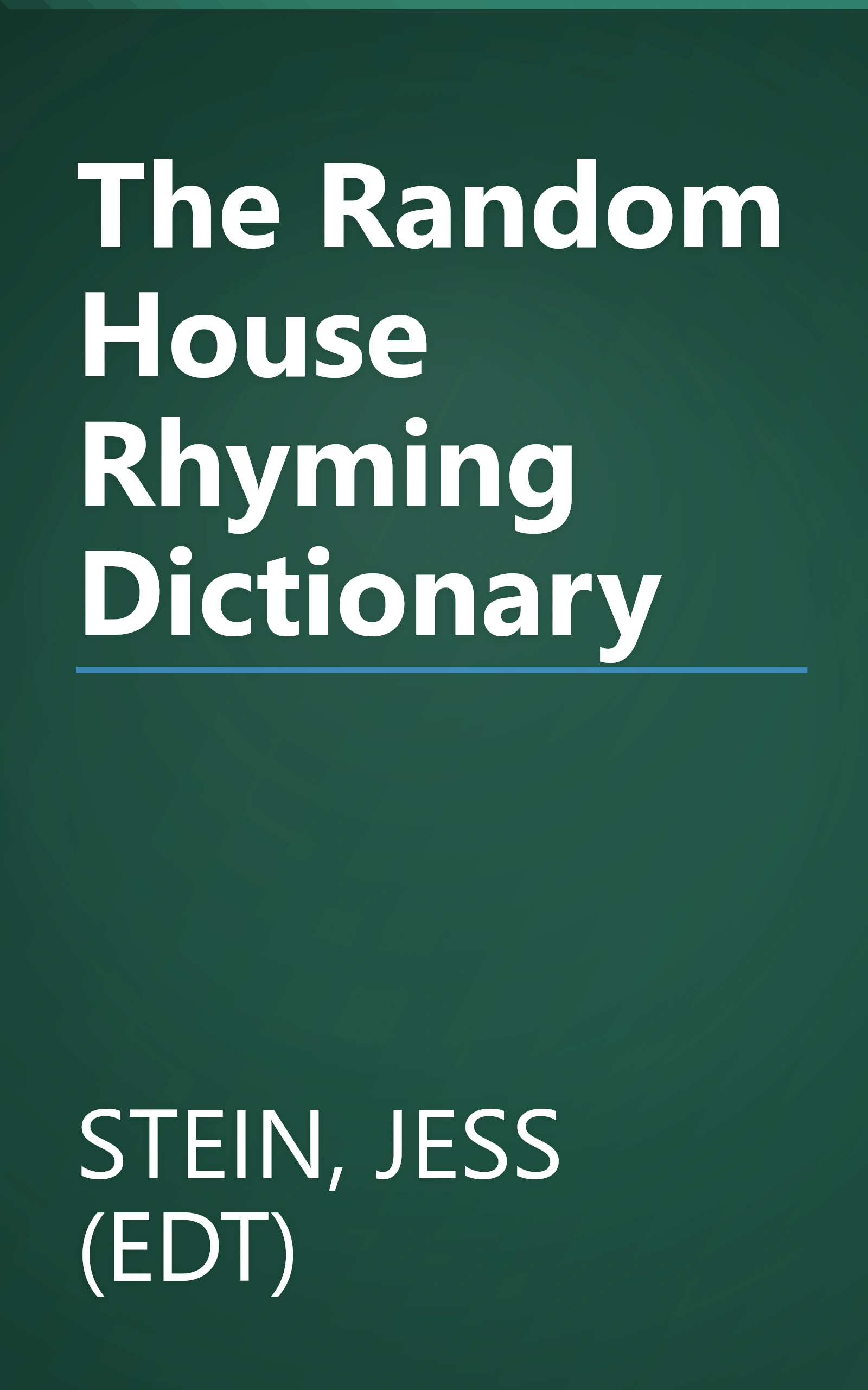 The Random House Rhyming Dictionary book cover