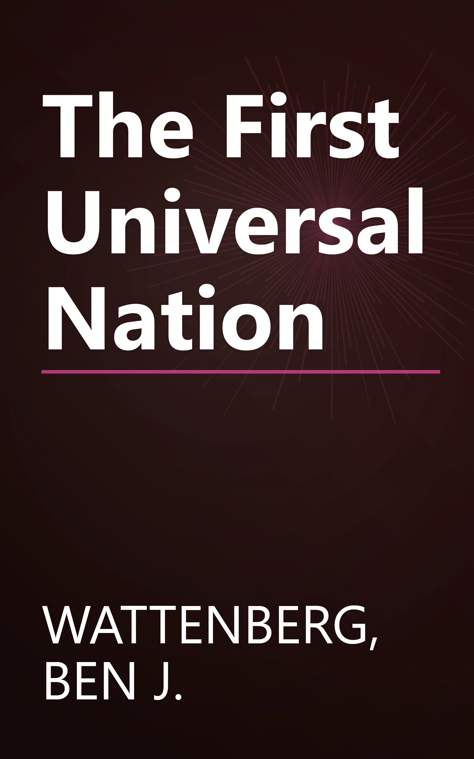 The First Universal Nation book cover