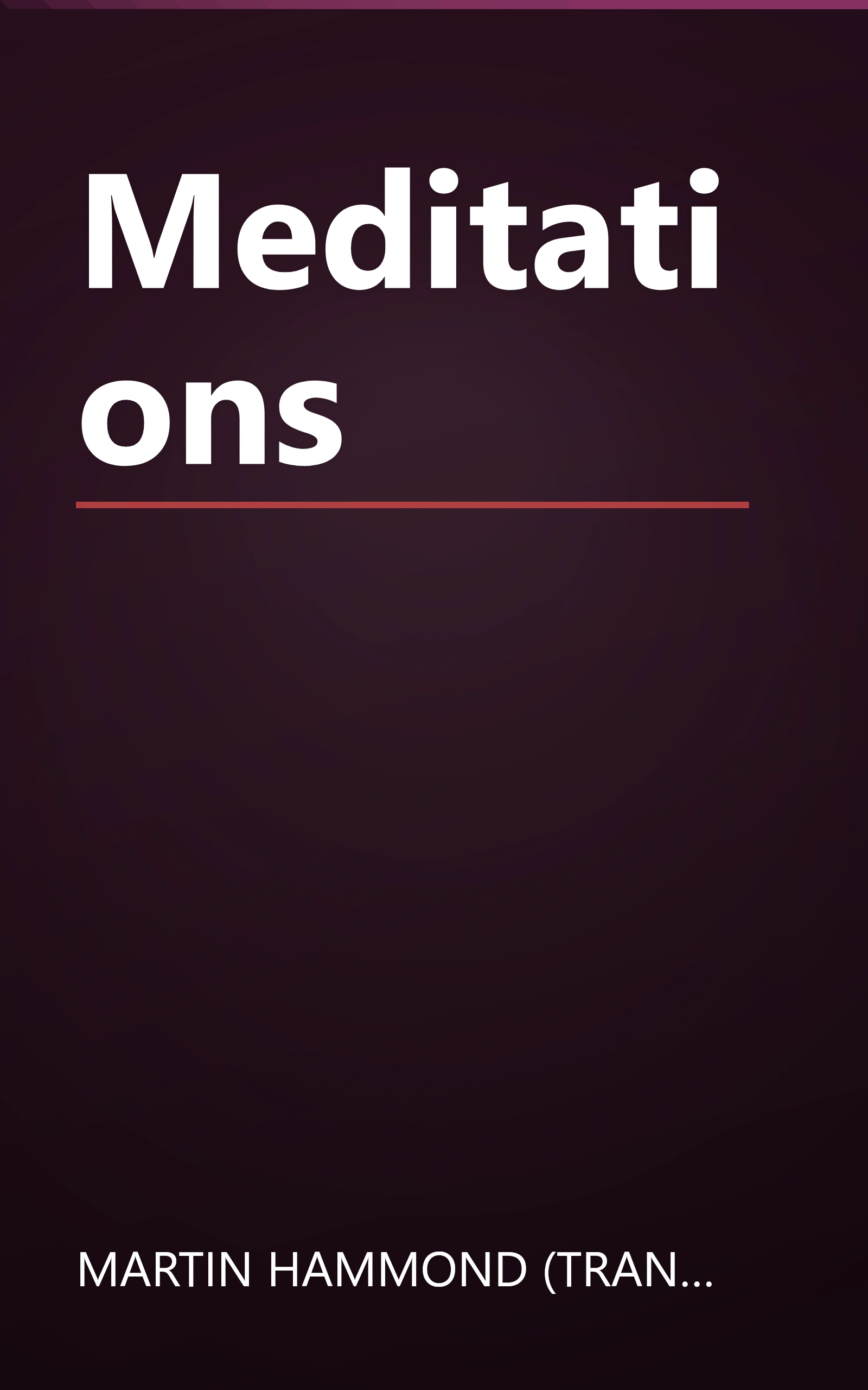 Meditations book cover