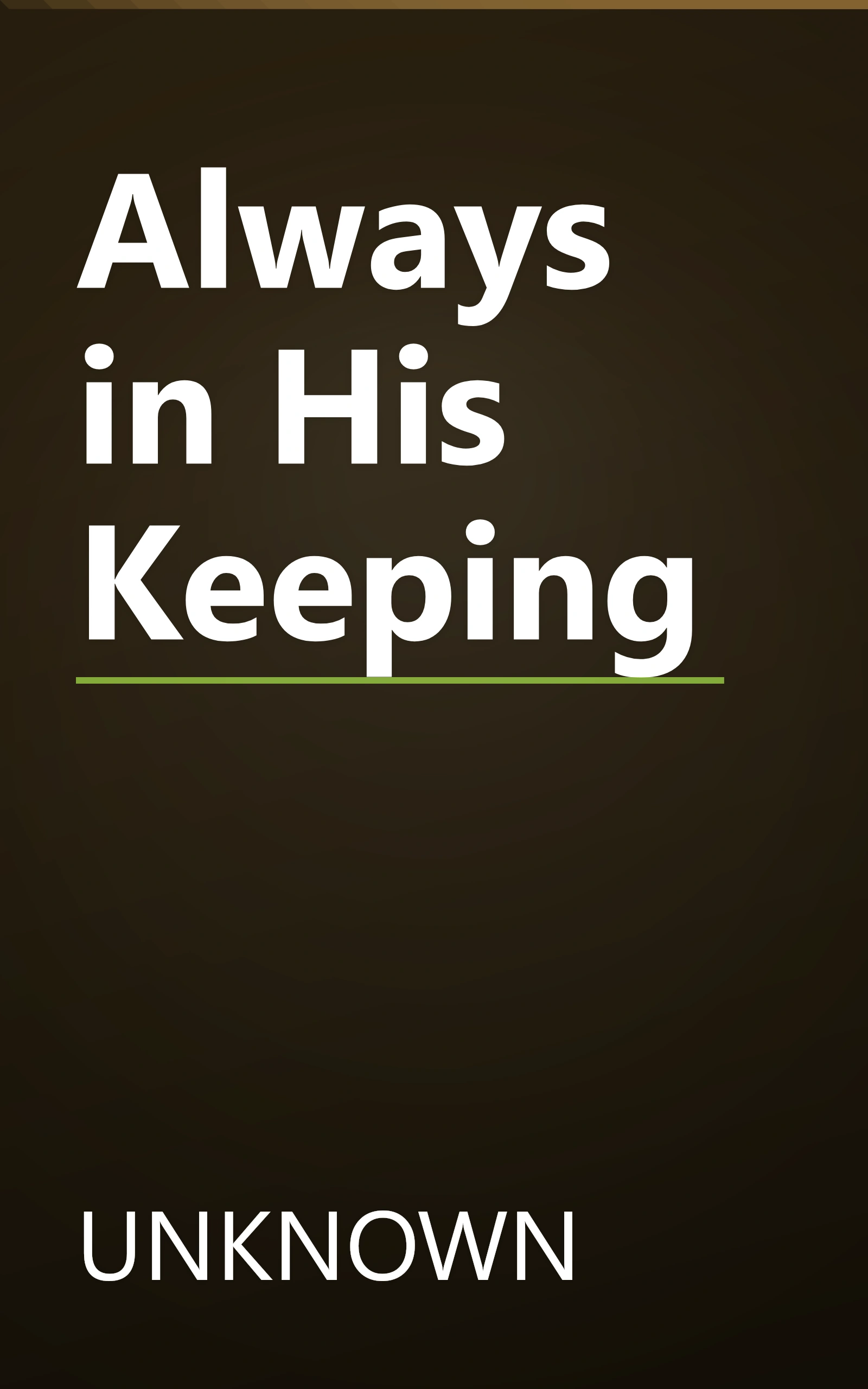 Always in His Keeping book cover