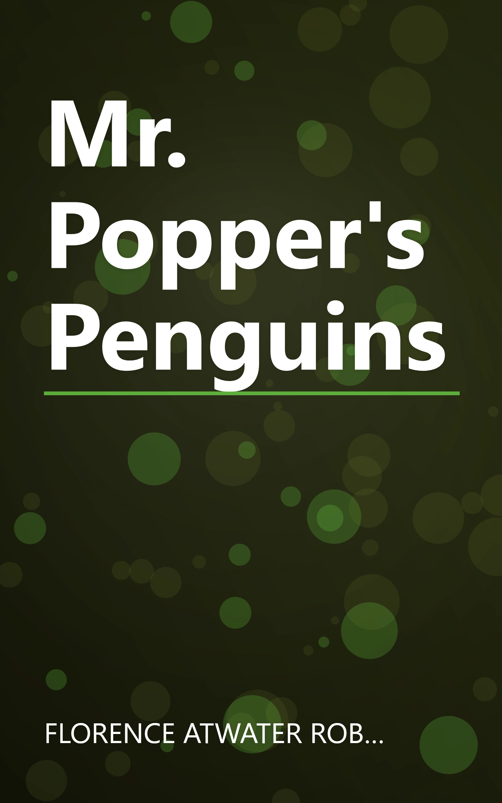 Mr. Popper's Penguins book cover