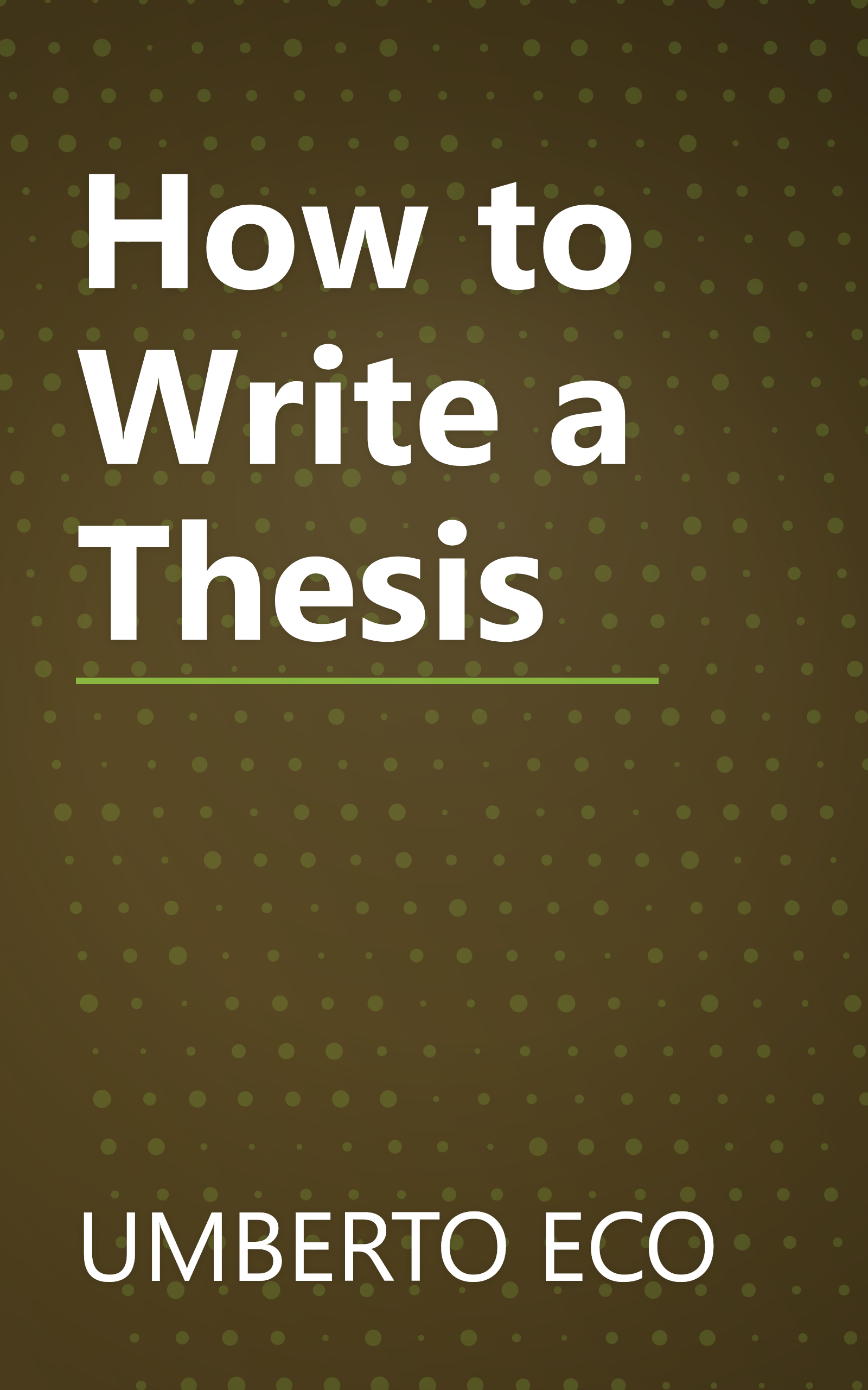 How to Write a Thesis book cover