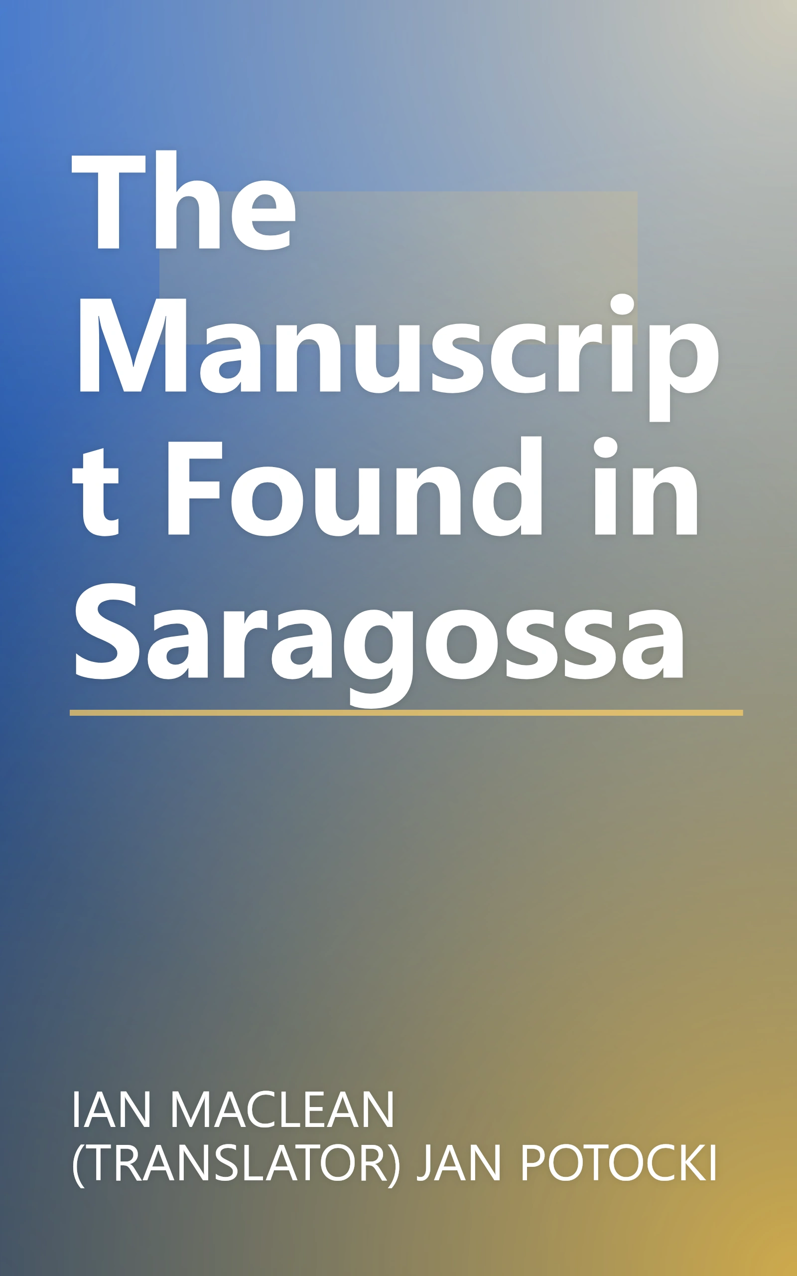 The Manuscript Found in Saragossa book cover