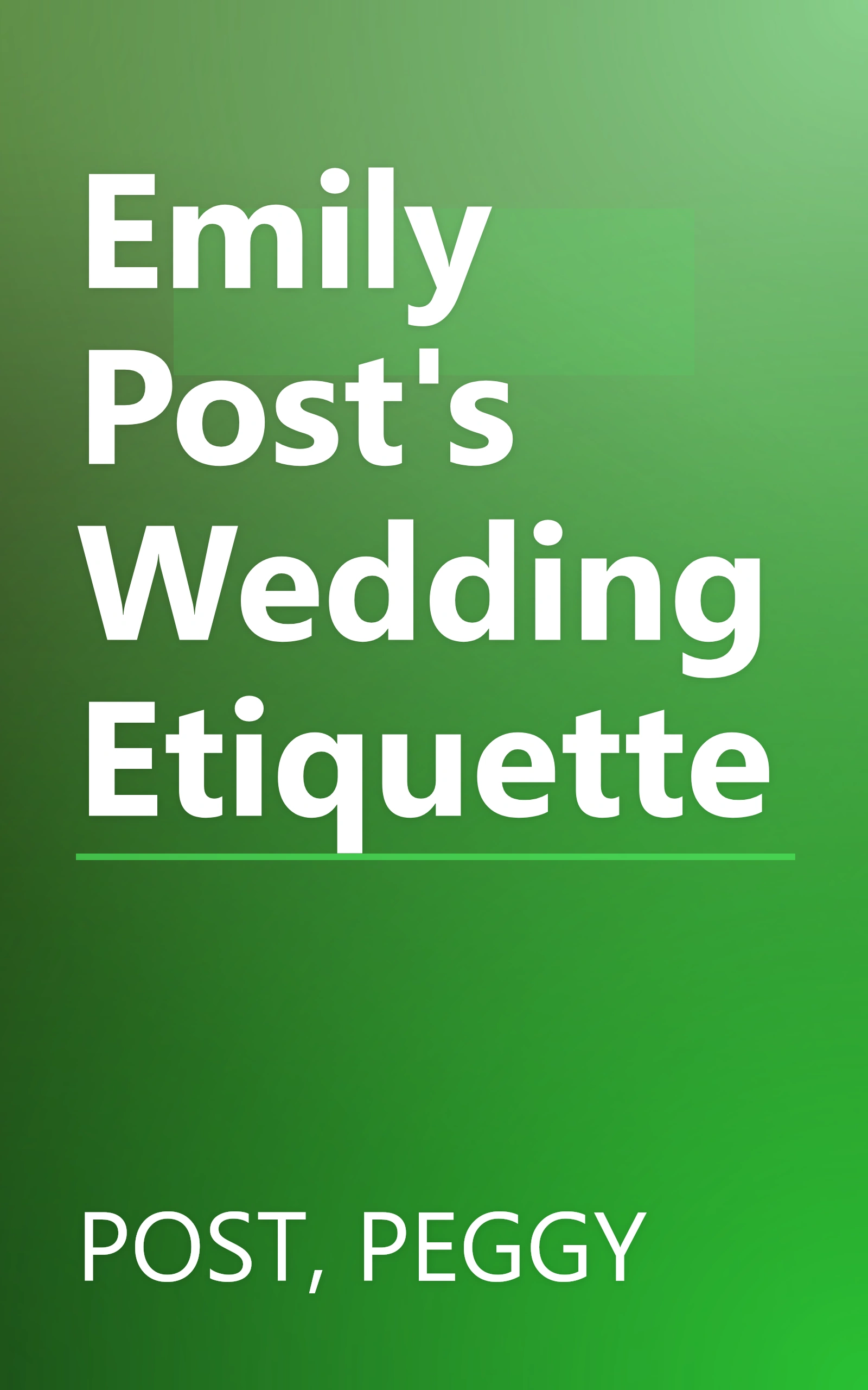 Emily Post's Wedding Etiquette book cover