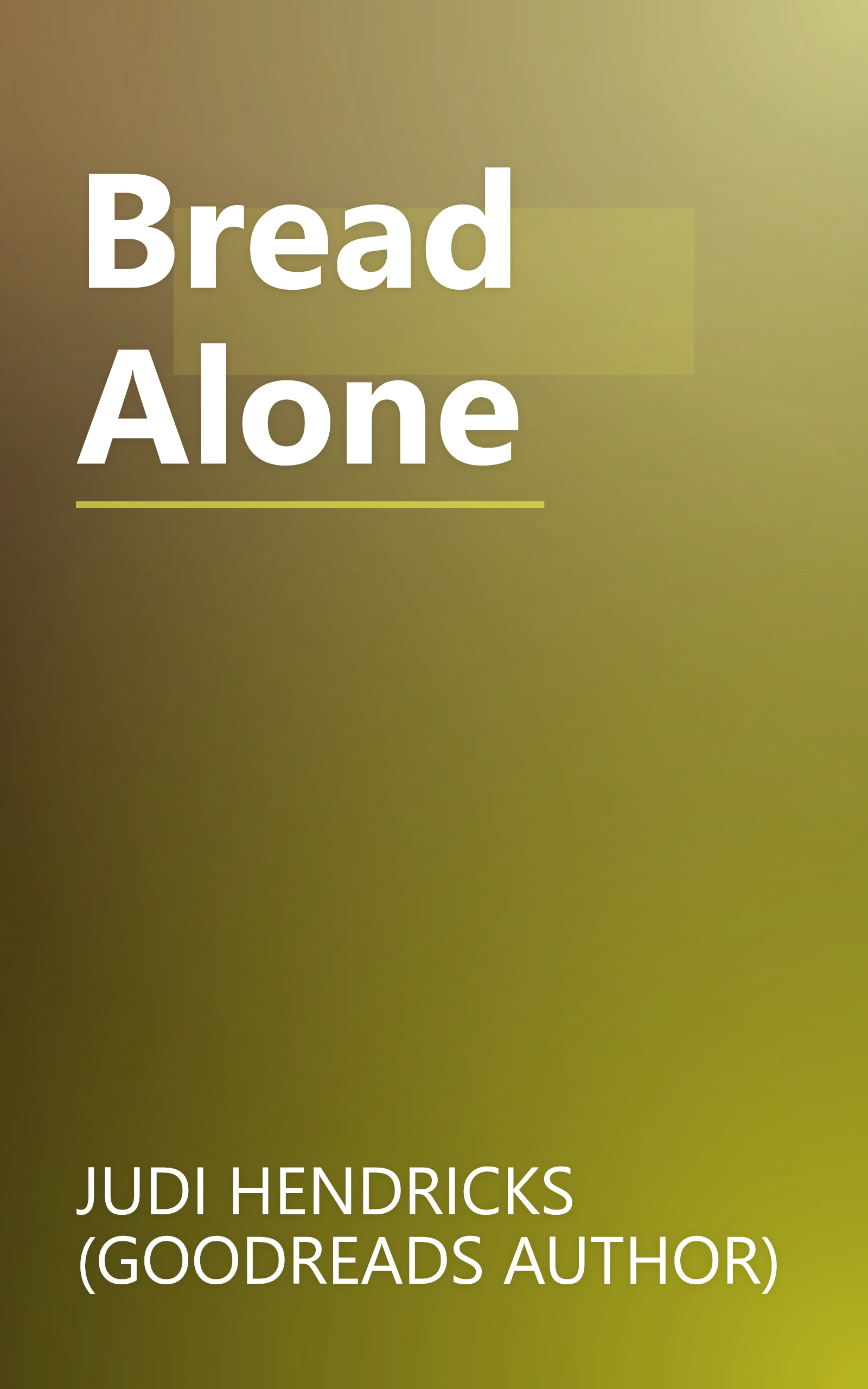 Bread Alone book cover