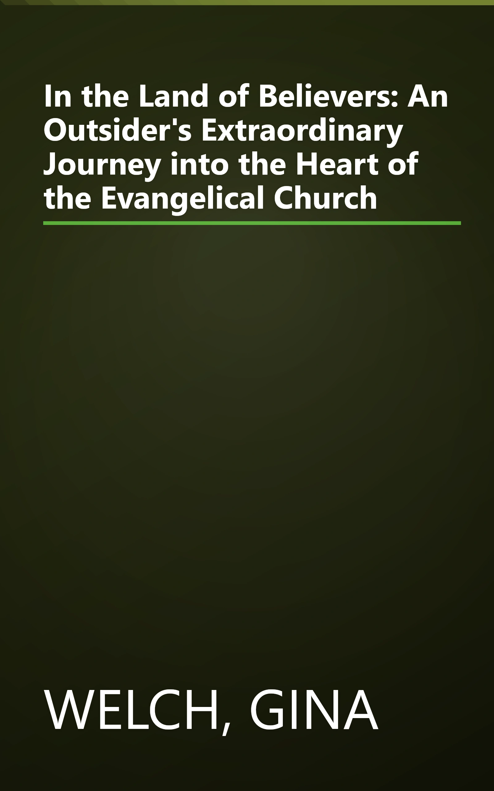 In the Land of Believers: An Outsider's Extraordinary Journey into the Heart of the Evangelical Church book cover