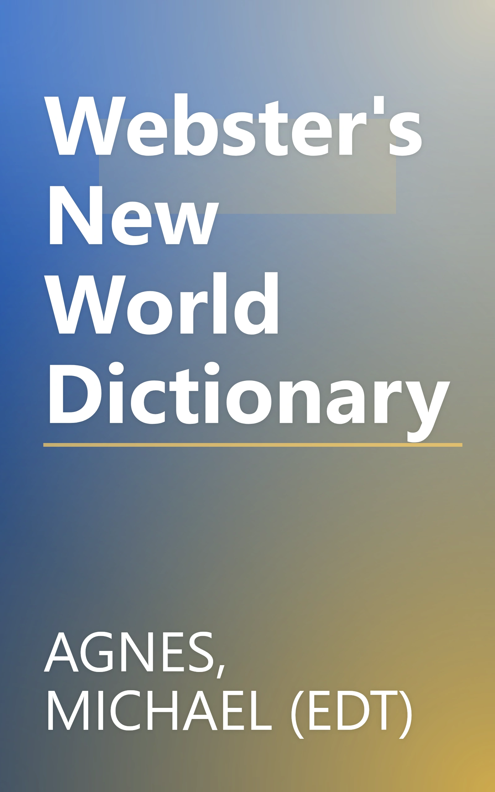 Webster's New World Dictionary book cover
