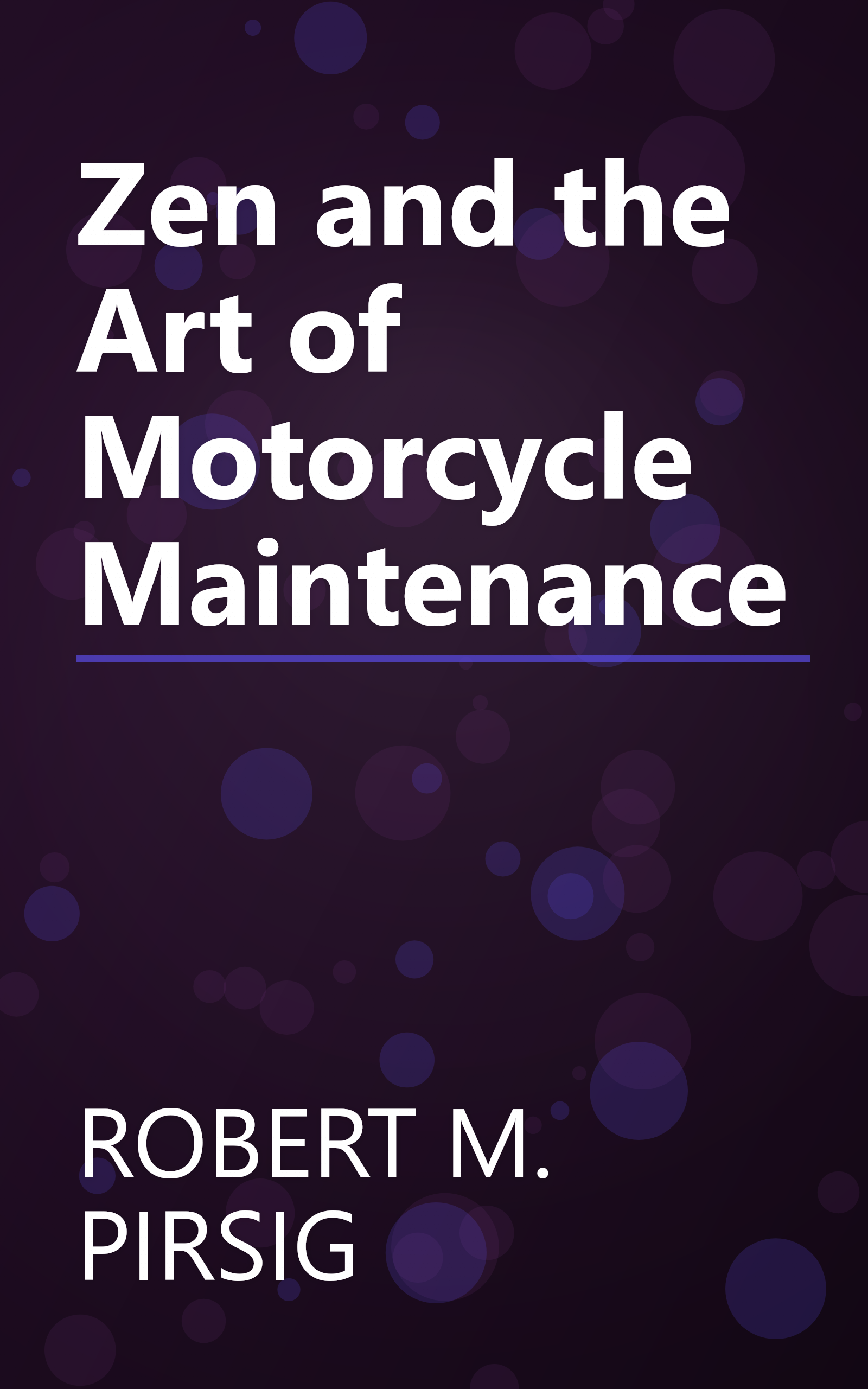 Zen and the Art of Motorcycle Maintenance book cover