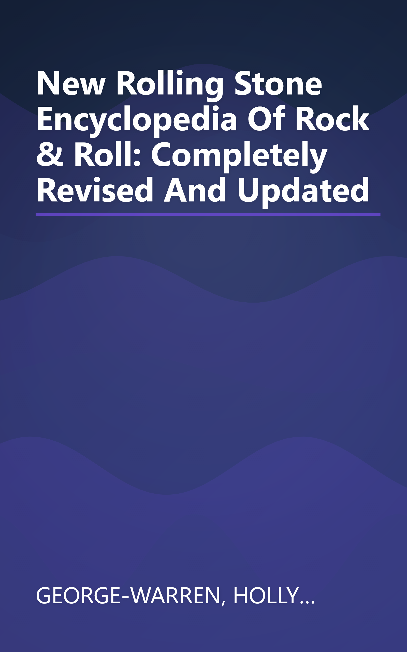 New Rolling Stone Encyclopedia Of Rock & Roll: Completely Revised And Updated book cover