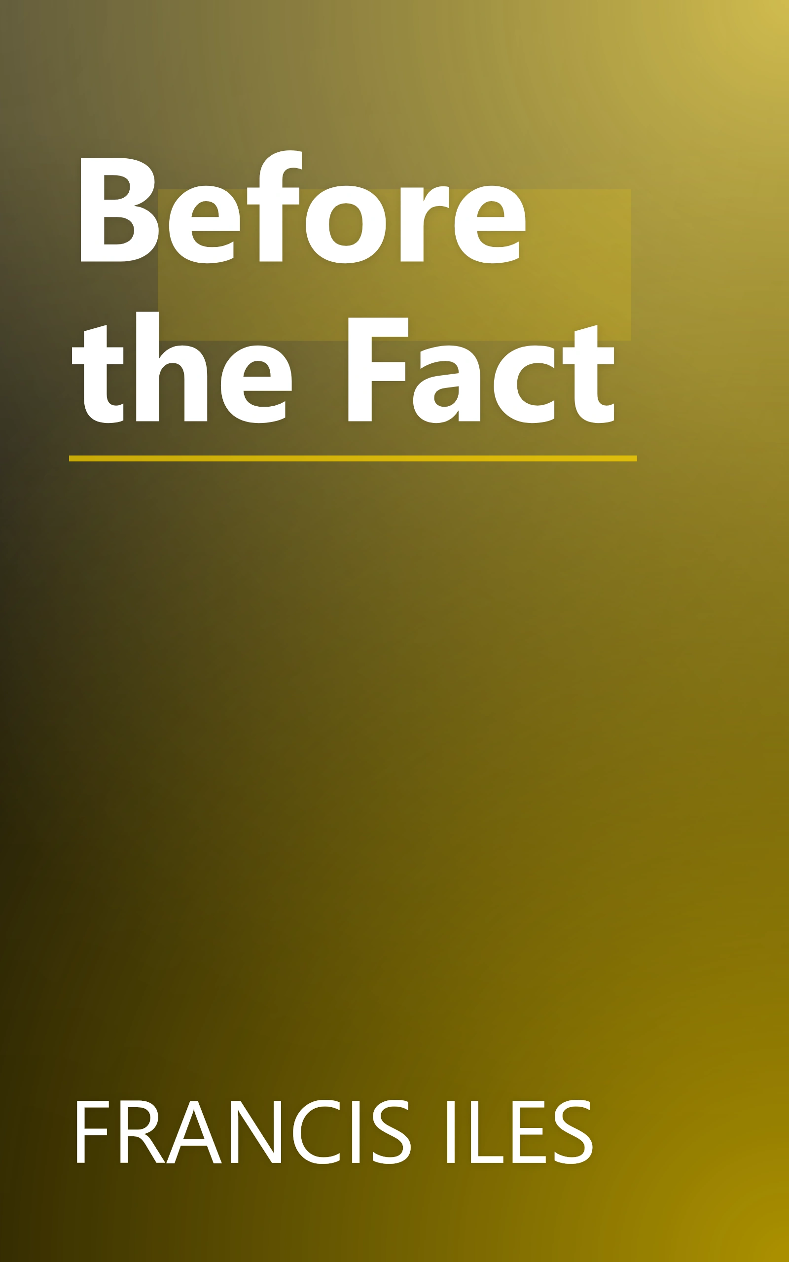 Before the Fact book cover