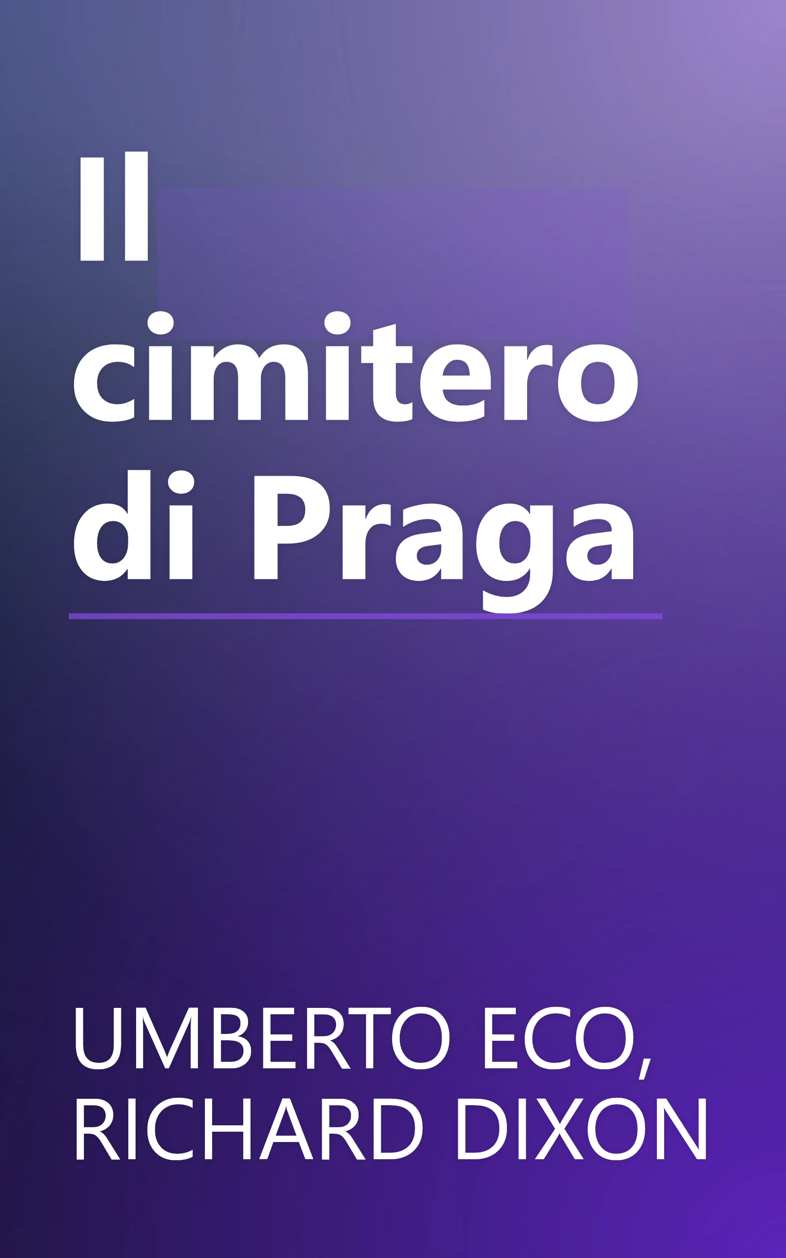 Il cimitero di Praga book cover