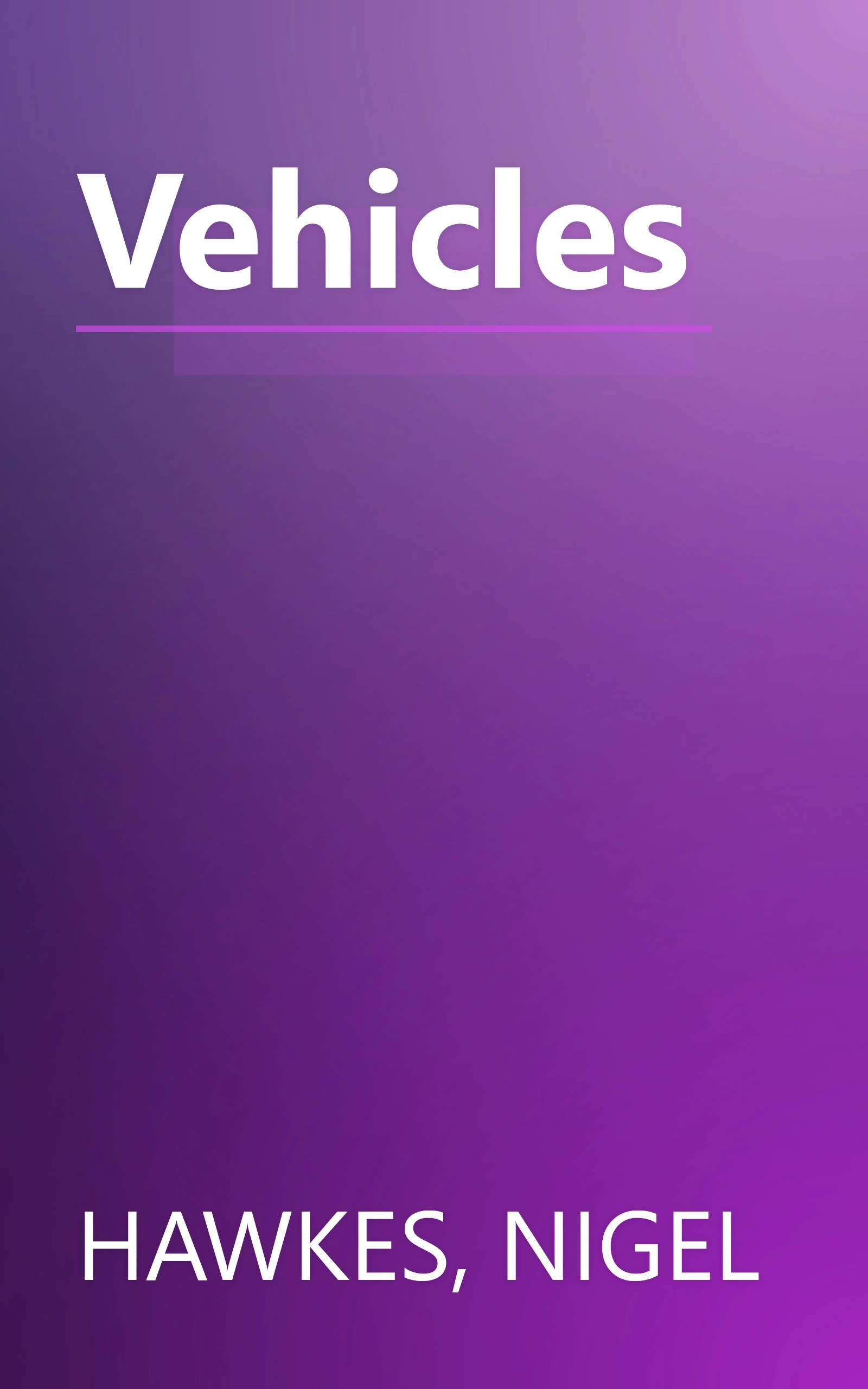 Vehicles book cover
