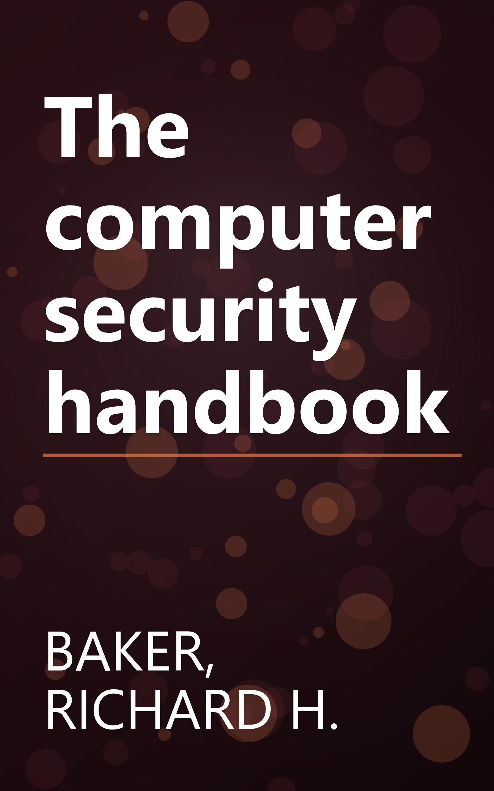 The computer security handbook book cover