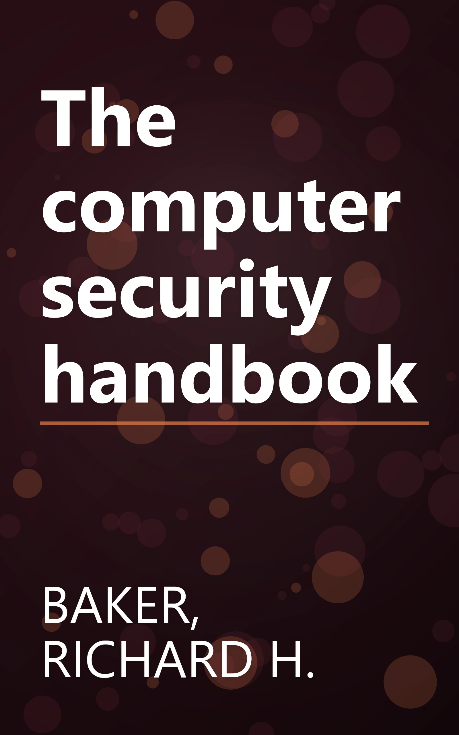 The computer security handbook book cover