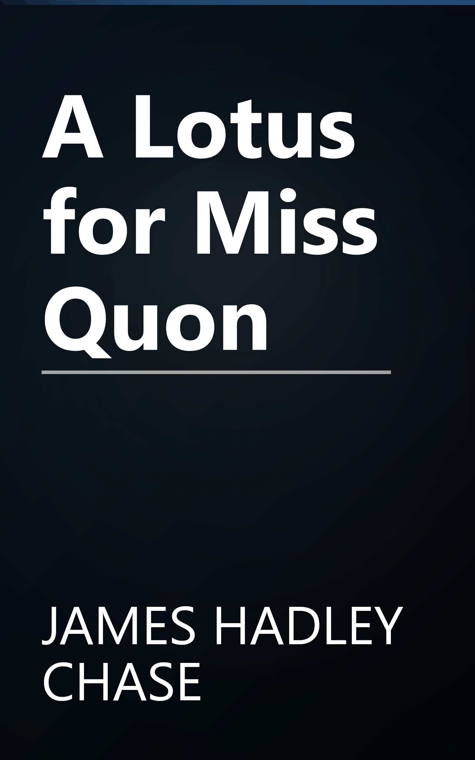 A Lotus for Miss Quon book cover