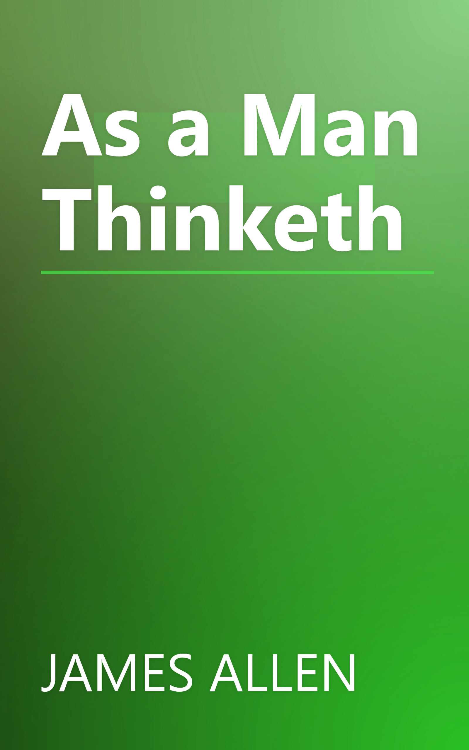 As a Man Thinketh book cover