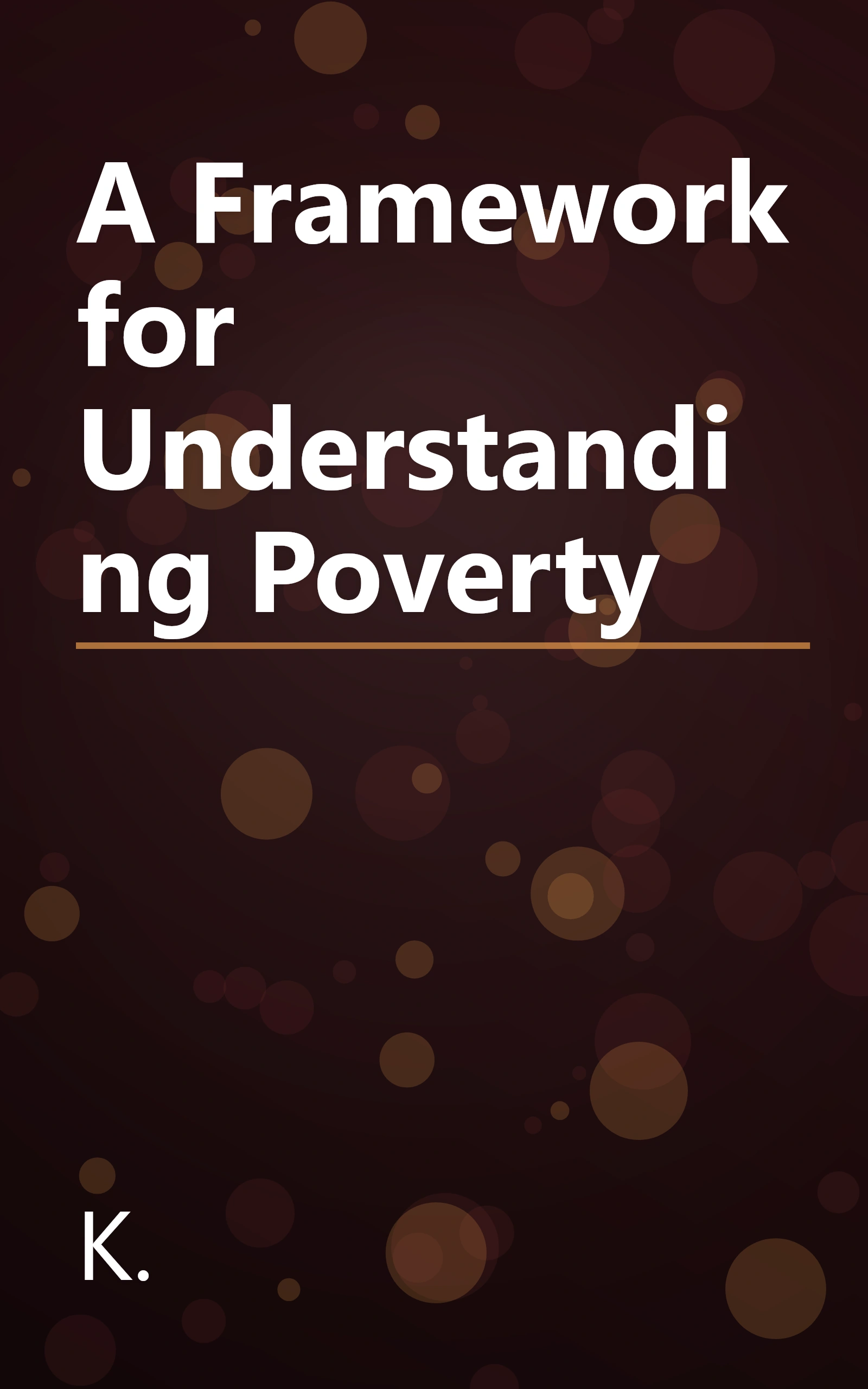 A Framework for Understanding Poverty book cover