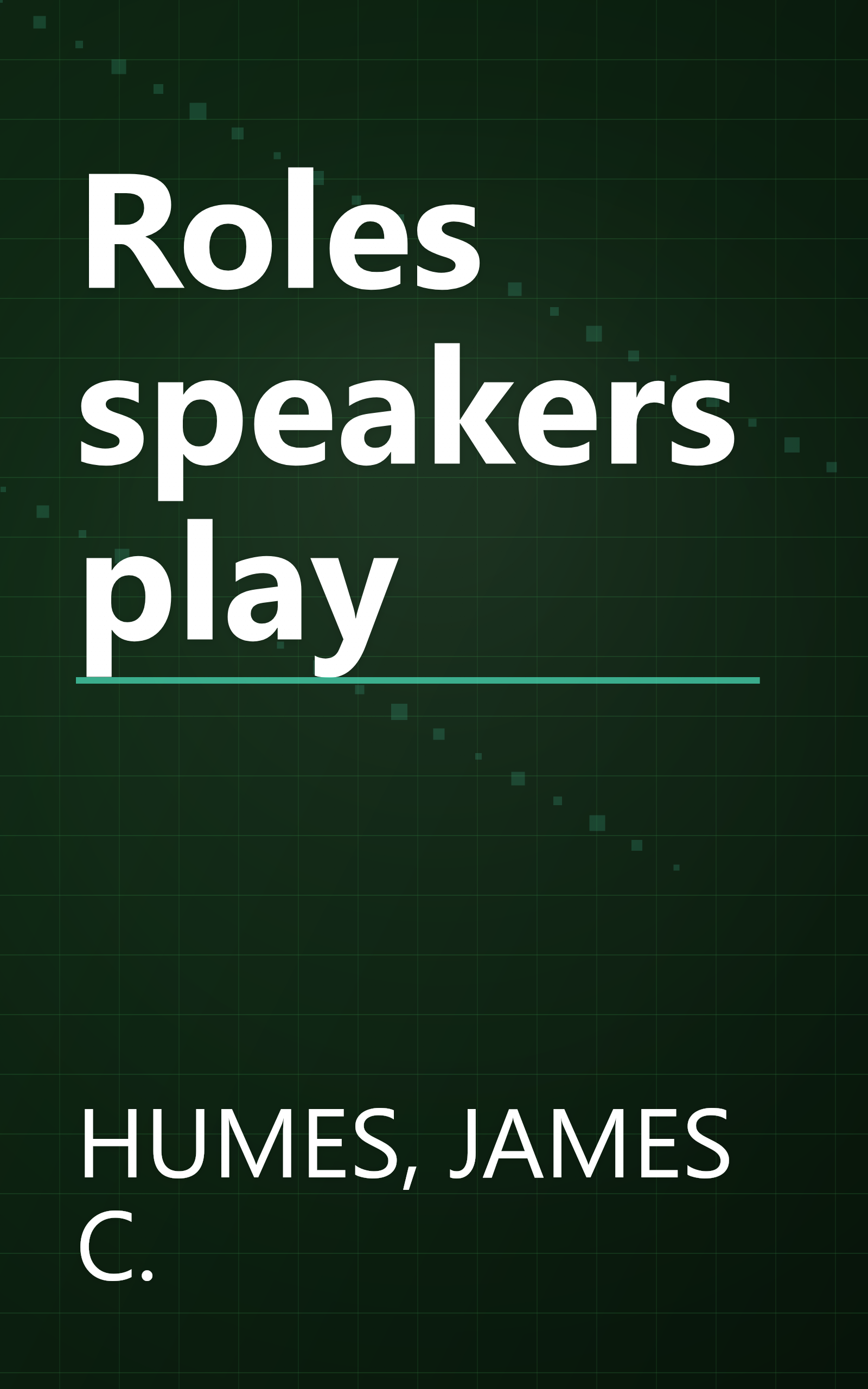 Roles speakers play book cover